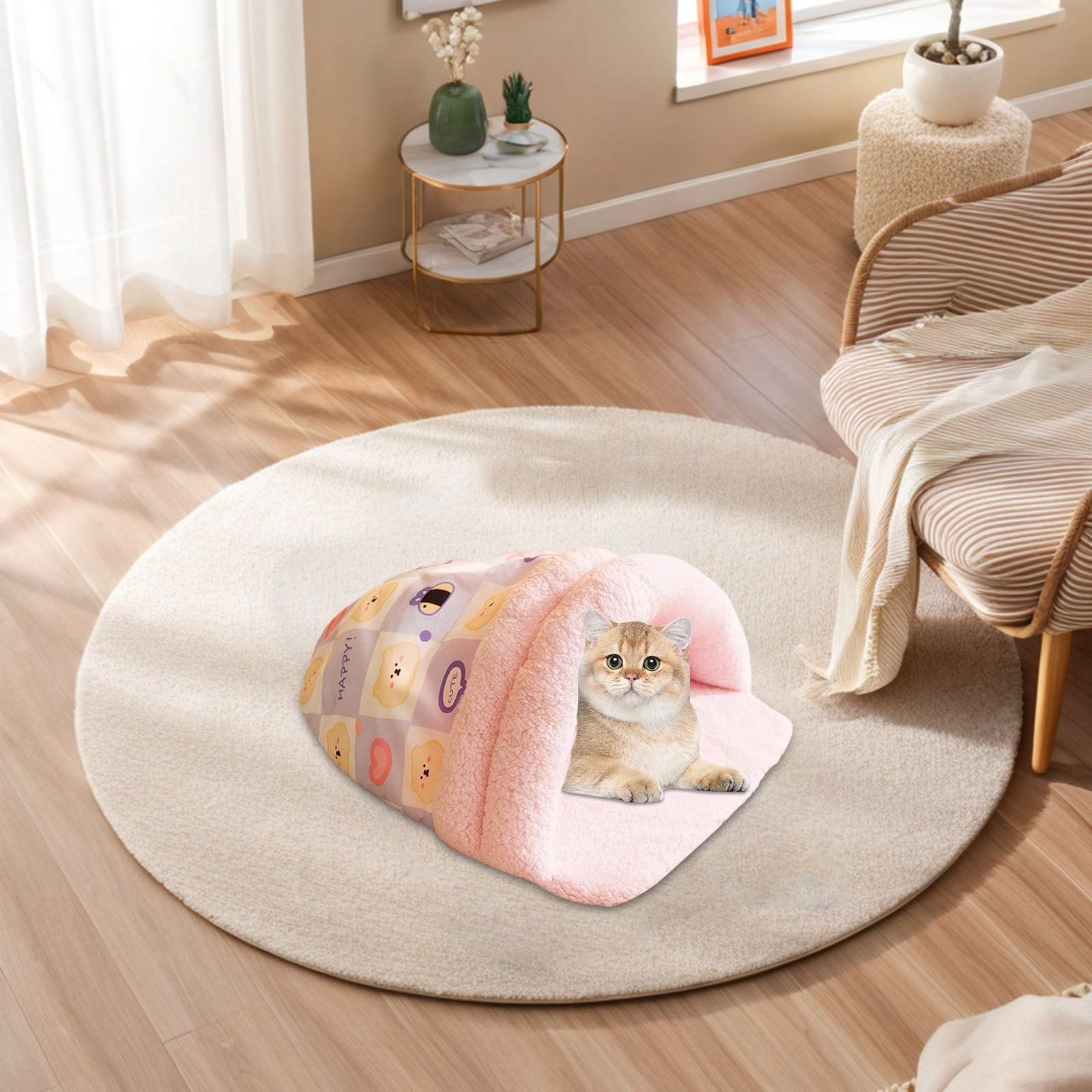 BKER Heated Bed For And Cats Winter Warm Soft Cuddle Sleeper Cushion ...