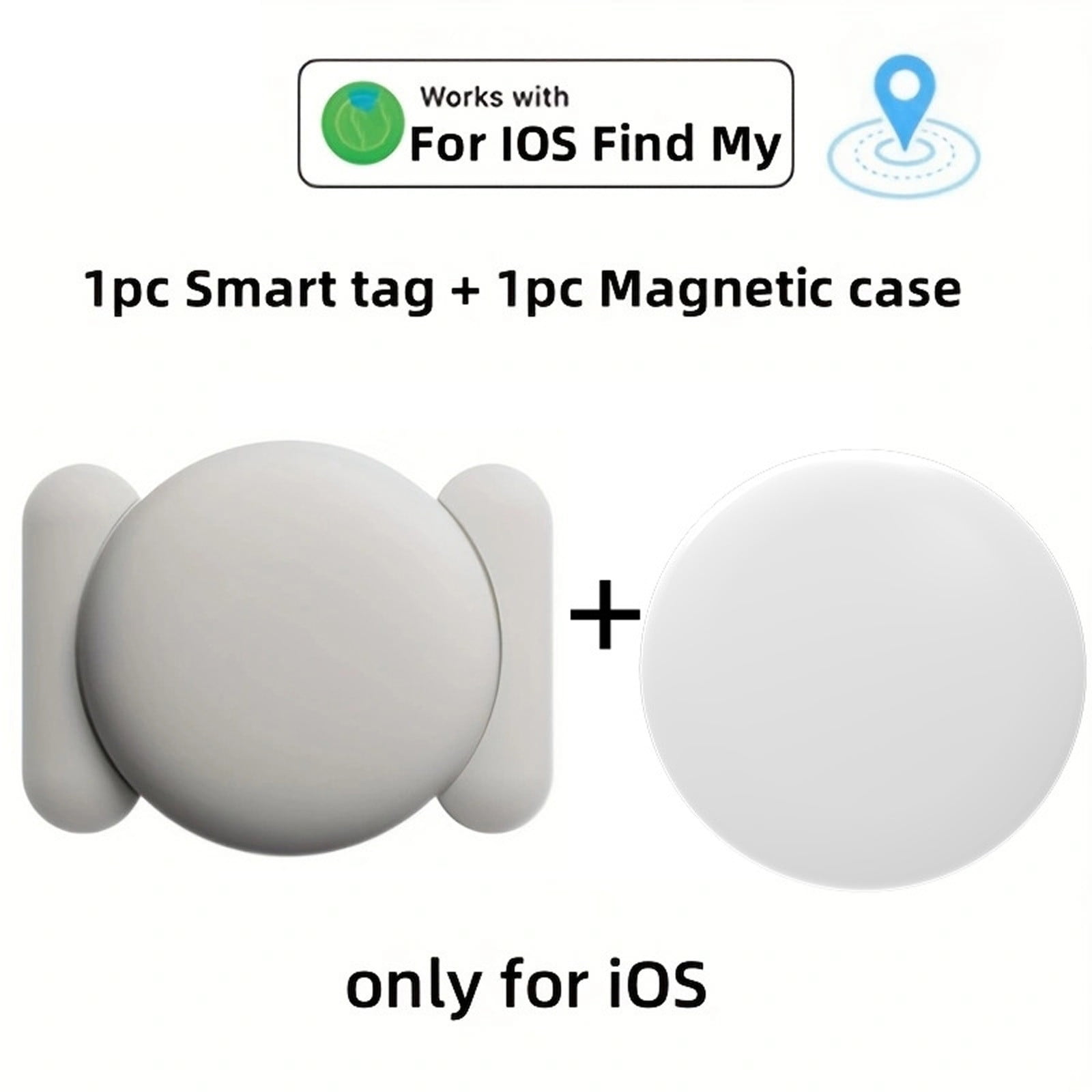BKER Magnetic Holder Case for Airtag,1pcs Hidden Soft Silicon ...