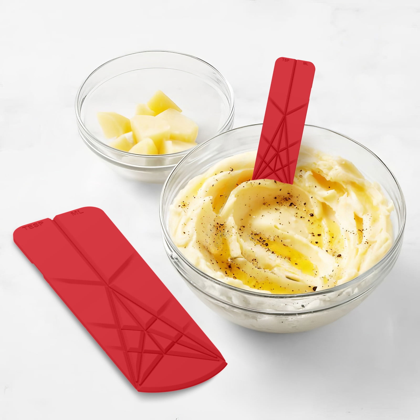 BKER Three In One Flat Foldable Silicone Measuring Spoon Baking Spoon ...