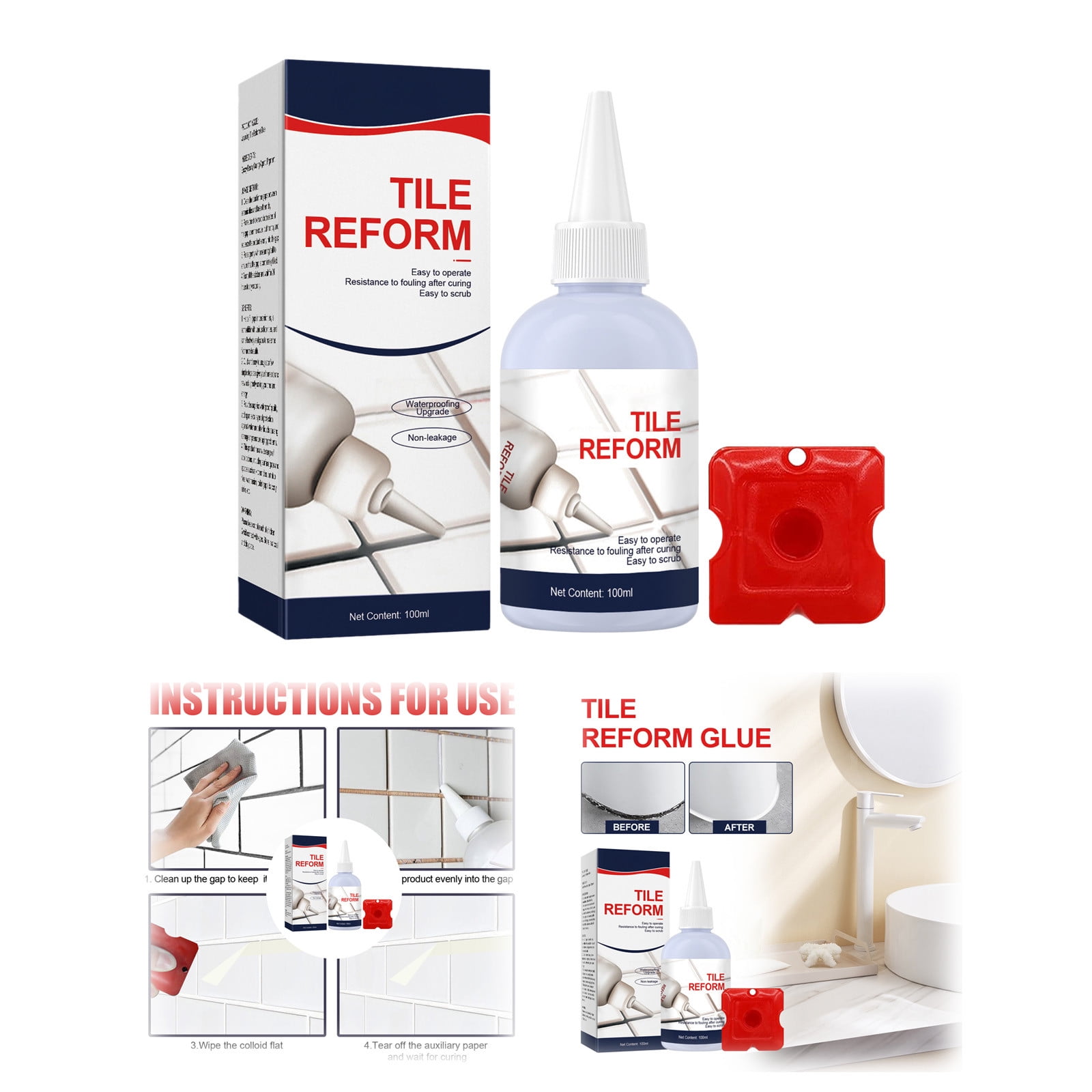 BKER Tile Filler 2024 New Floor Tile Filling Agent White Grout Filler ...