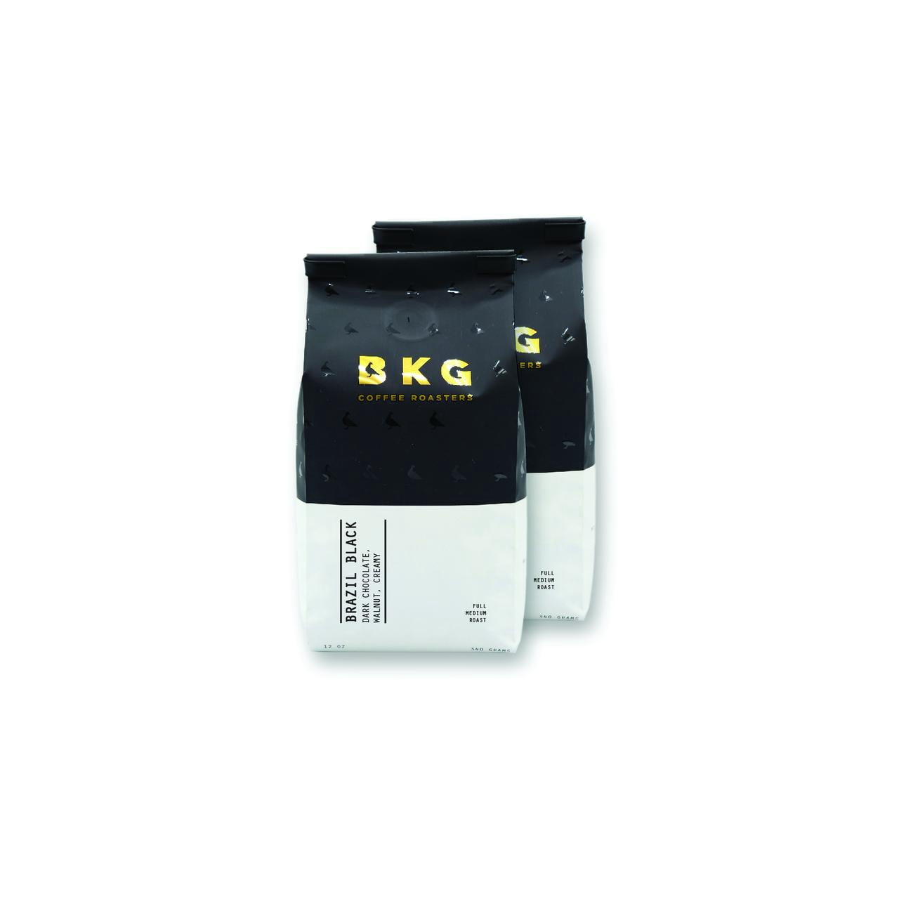 BKG Brazil Black, Single Origin Whole Bean Coffee, Medium-Dark Roast, 2 ...