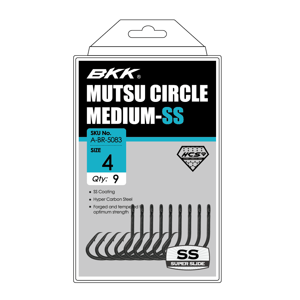 BKK SS Mutsu Circle Medium Hook 4,0#, Pack of 5 Hooks - Walmart ...