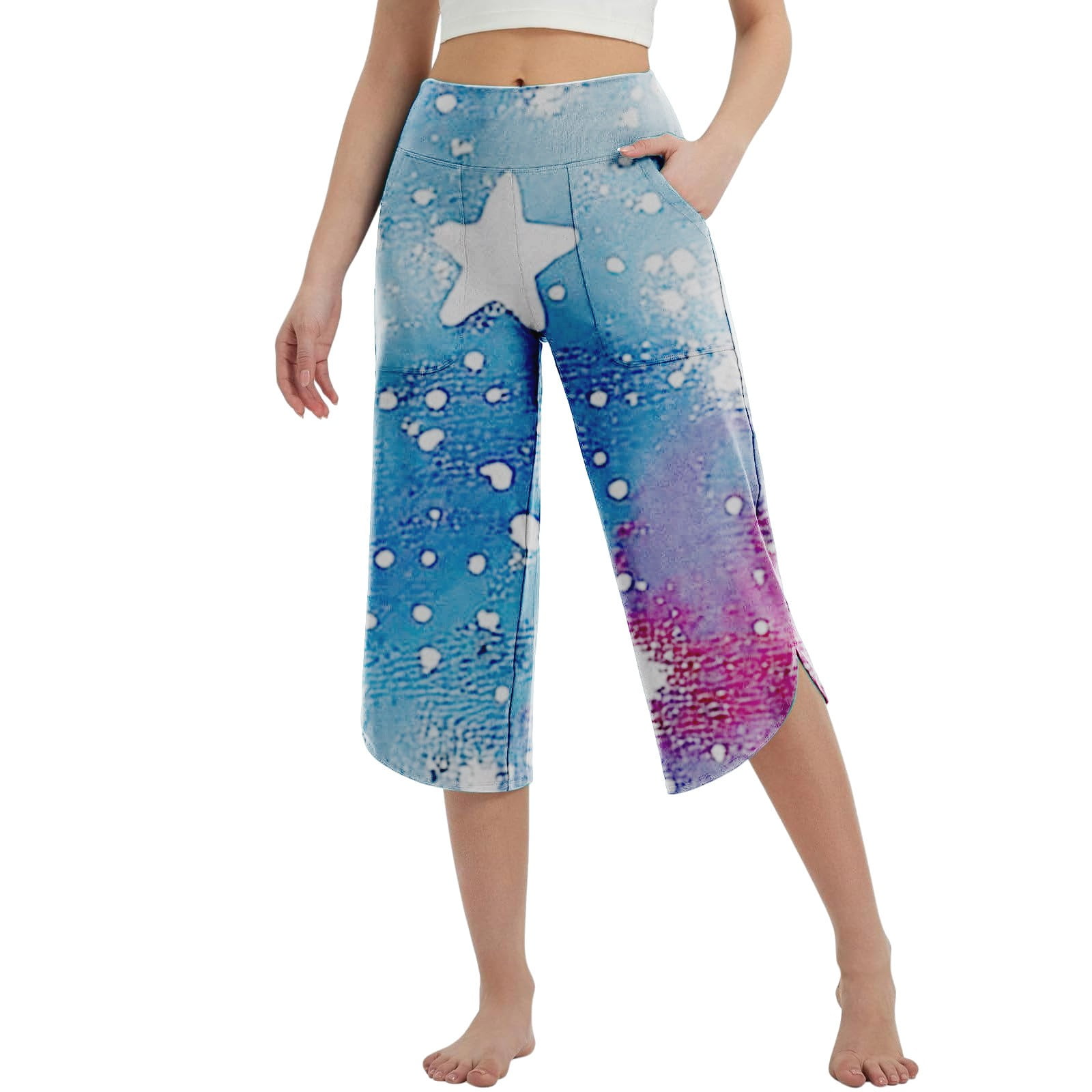 BKQCNKM American Flag Pants Women, Capri Sweatpants for Women ...