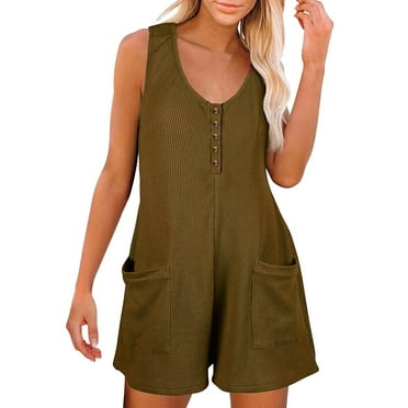 No Boundaries Cargo Romper with Cami Top, Women's and Women's Plus ...