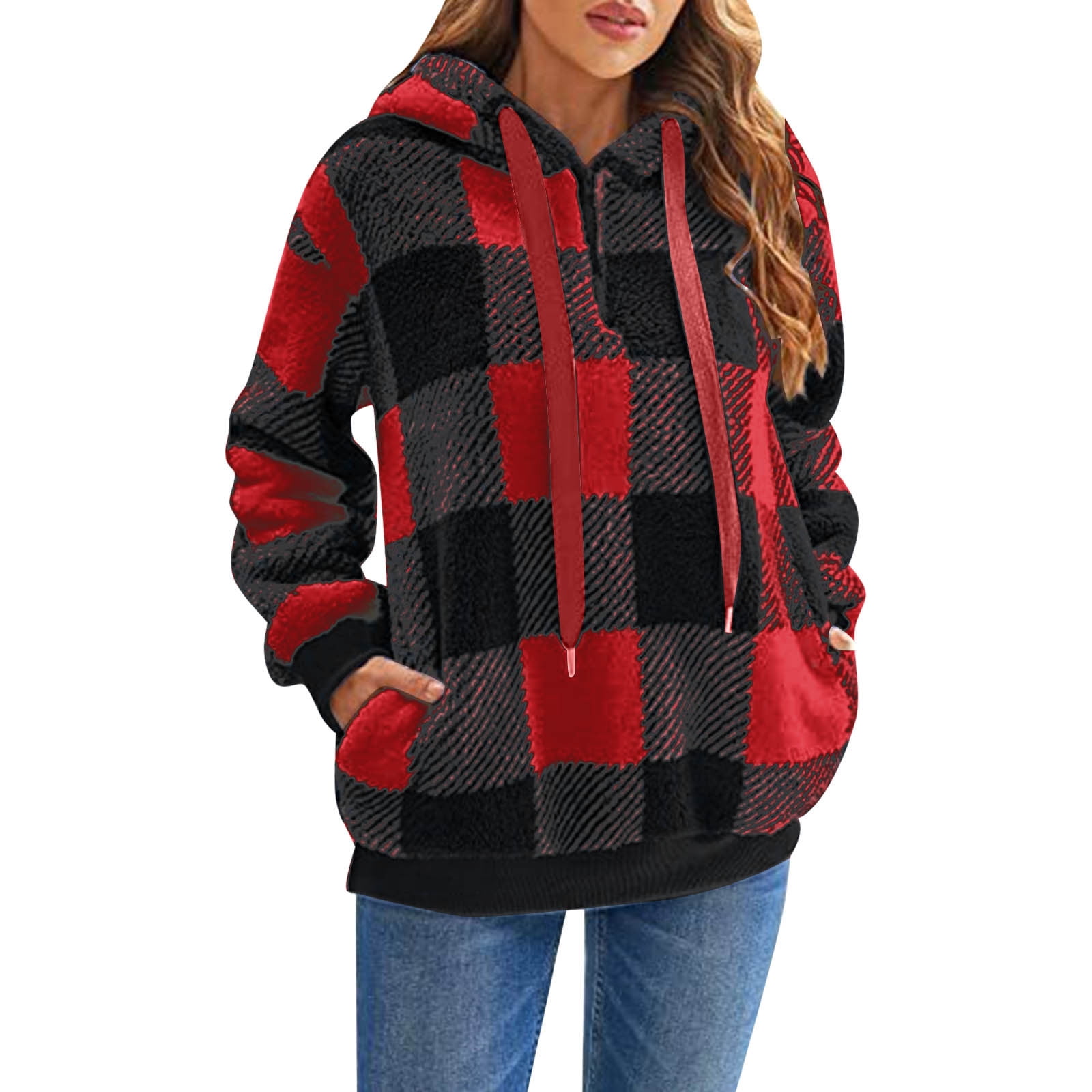 BKQCNKM Hoodies for Women Womens Hoodies Hooded Neck Long Sleeve ...