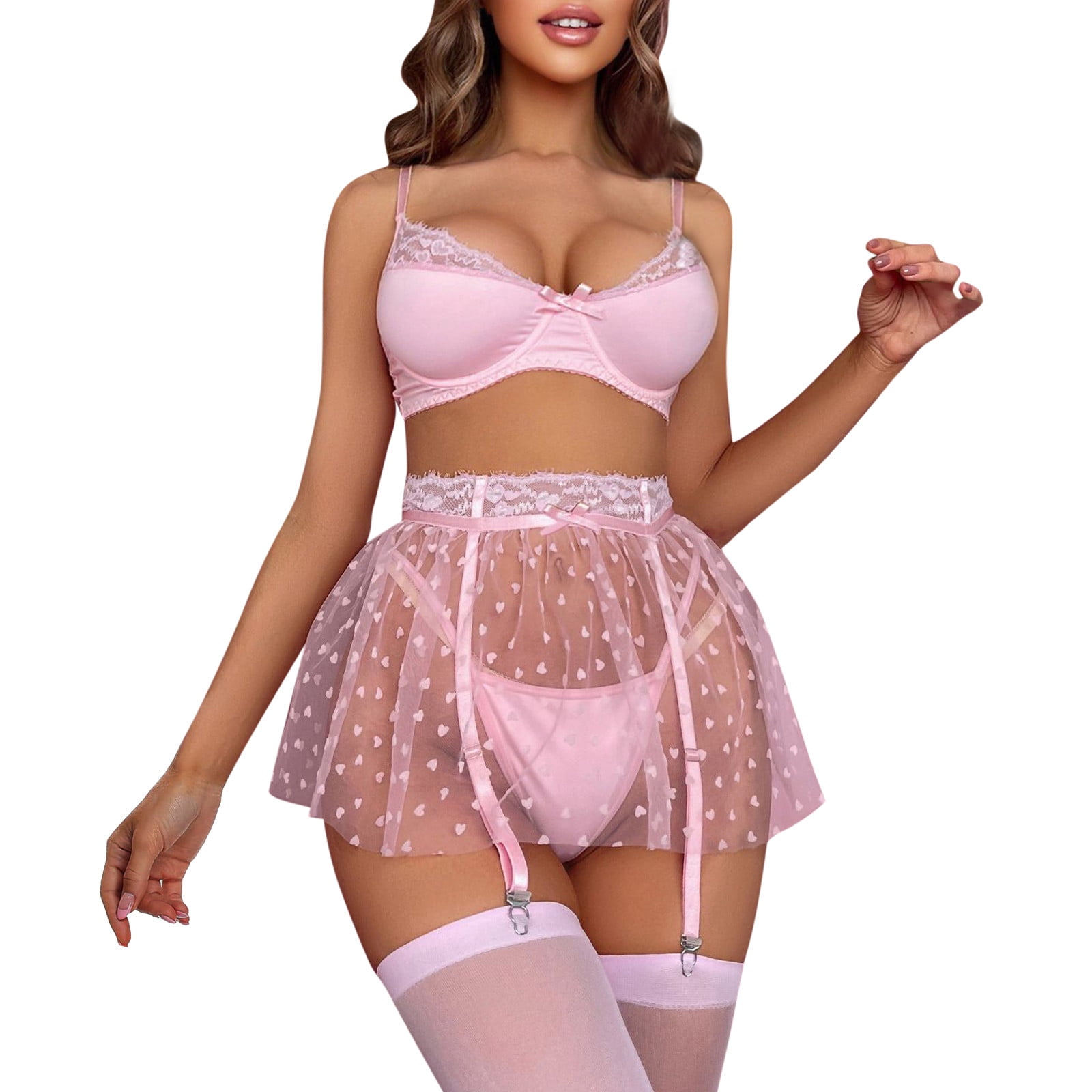 Bkqcnkm Lingerie Womens Lingeries Women Fashion Print Mesh Lingerie