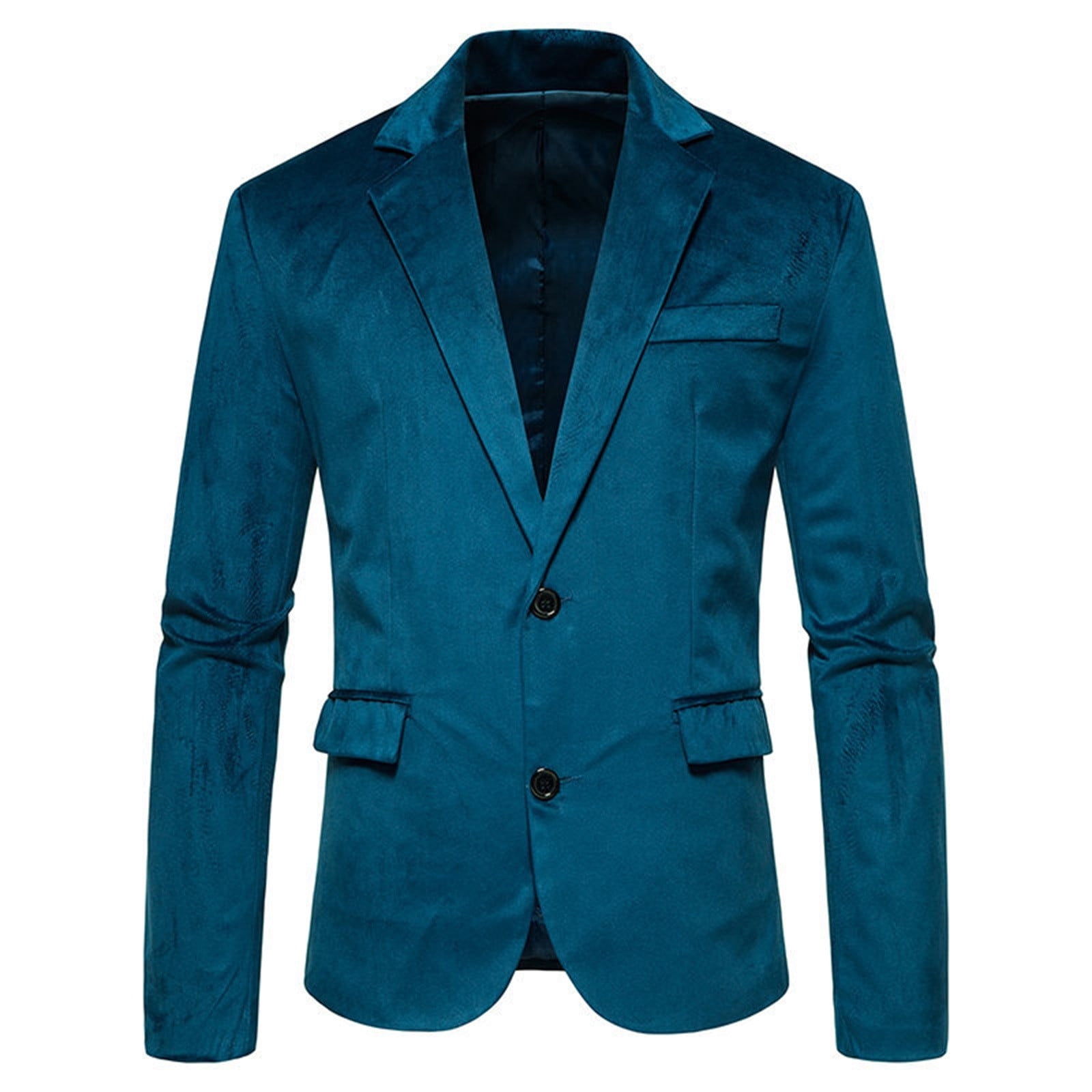 BKQCNKM Suits for Men Jackets for Men Solid Color Suede Business ...