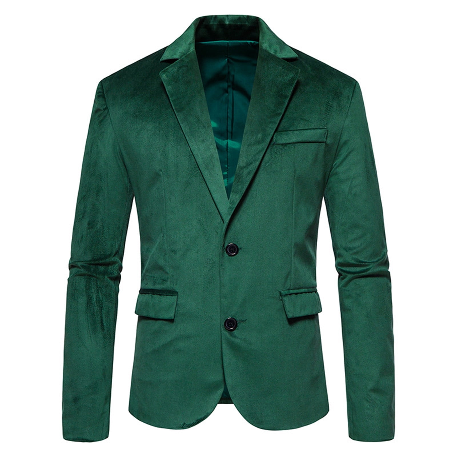 BKQCNKM Suits for Men Jackets for Men Solid Color Suede Business ...