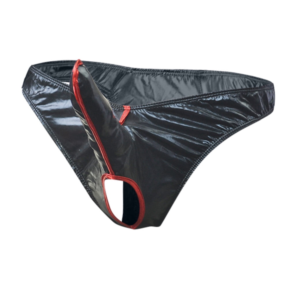 BKQCNKM Thongs Crotchless Panties underwear Comfortable Leather Men's ...