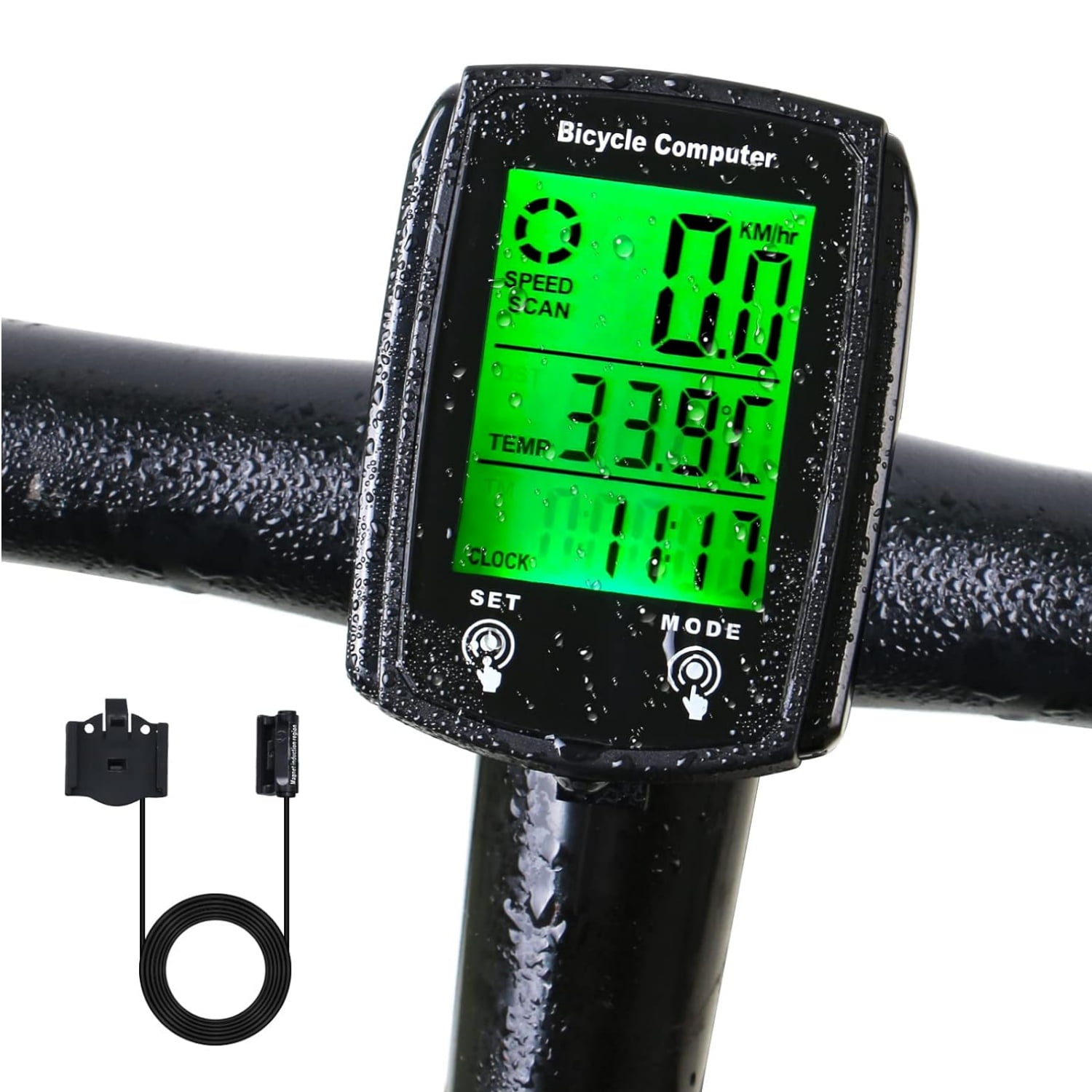 BKSDUEH Bike Computer, Bicycle Speedometer, 2.2" LCD Waterproof ...