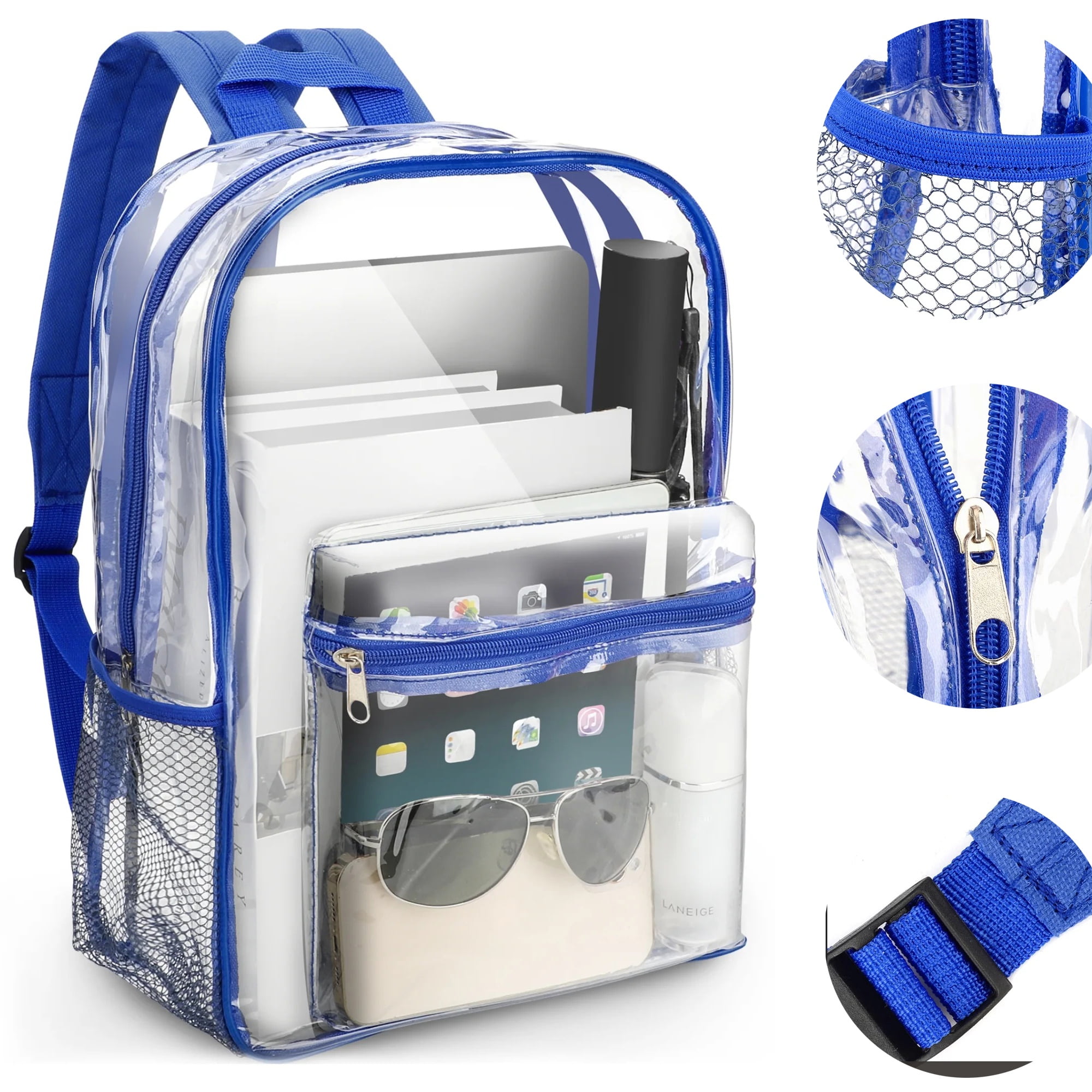 BKSDUEH Clear Backpack, Heavy Duty PVC Transparent Backpack, See ...