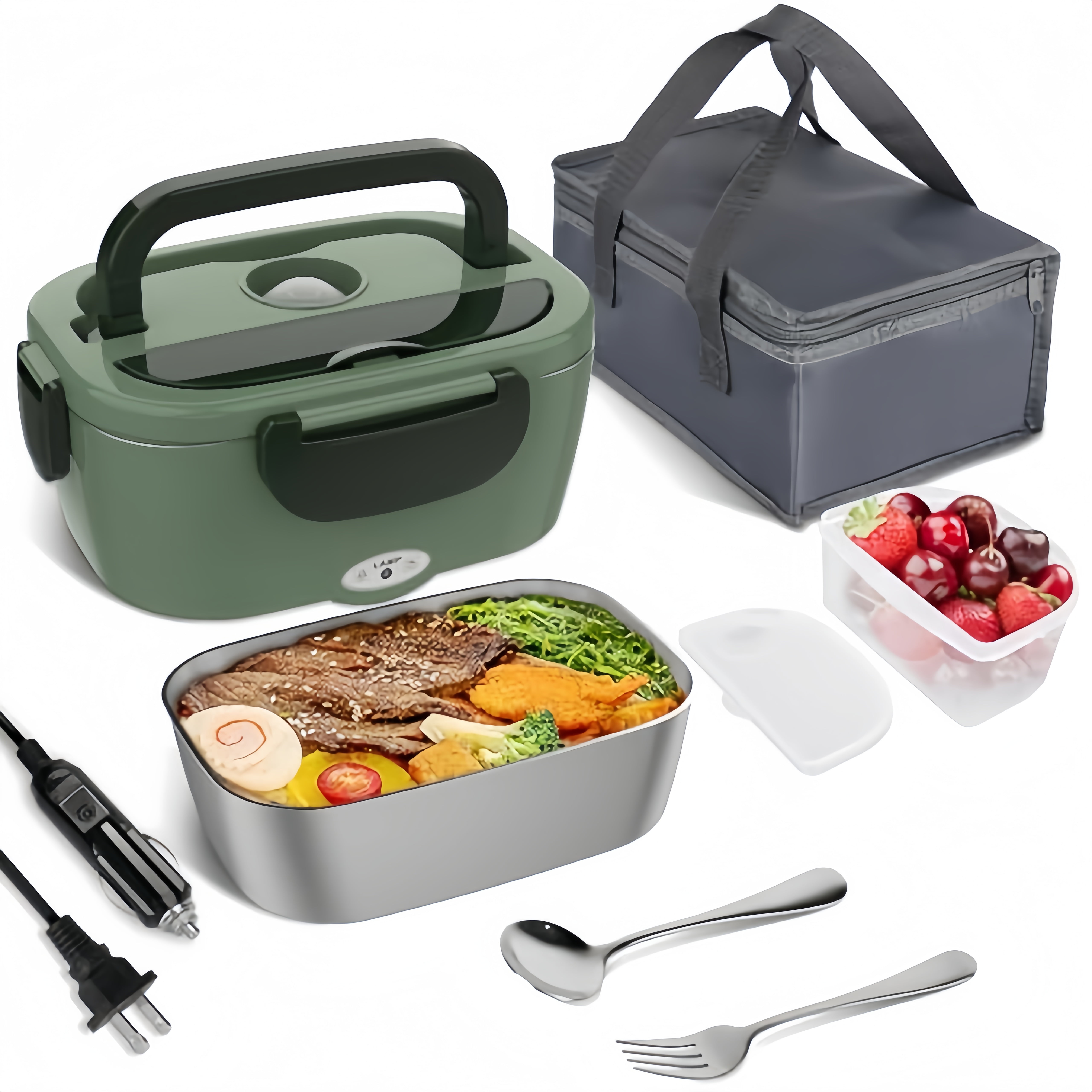 BKSDUEH Electric Lunch Box for Adults, 80W/1.5L Heated Lunch Box ...