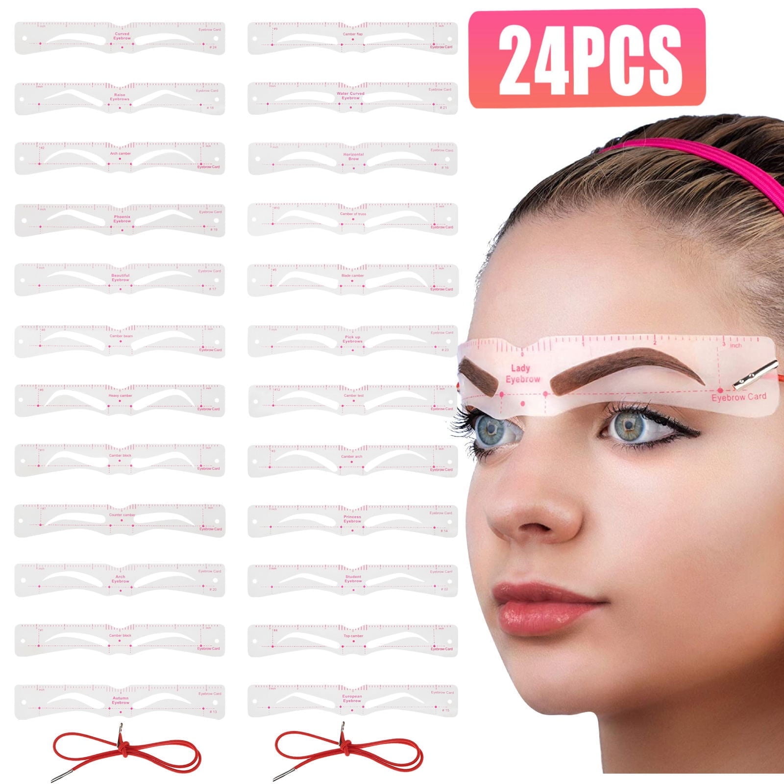 BKSDUEH Eyebrow Stencil, 24Pcs Reusable Eyebrow Trimming Tool for Women ...