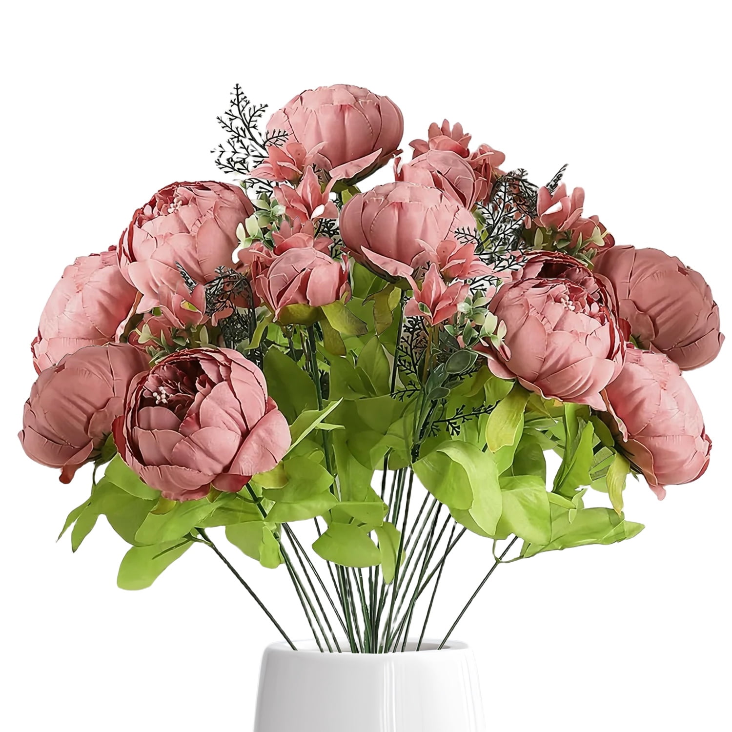BKSDUEH Fake Flowers Vintage Artificial Peony Silk Flowers Wedding Home ...