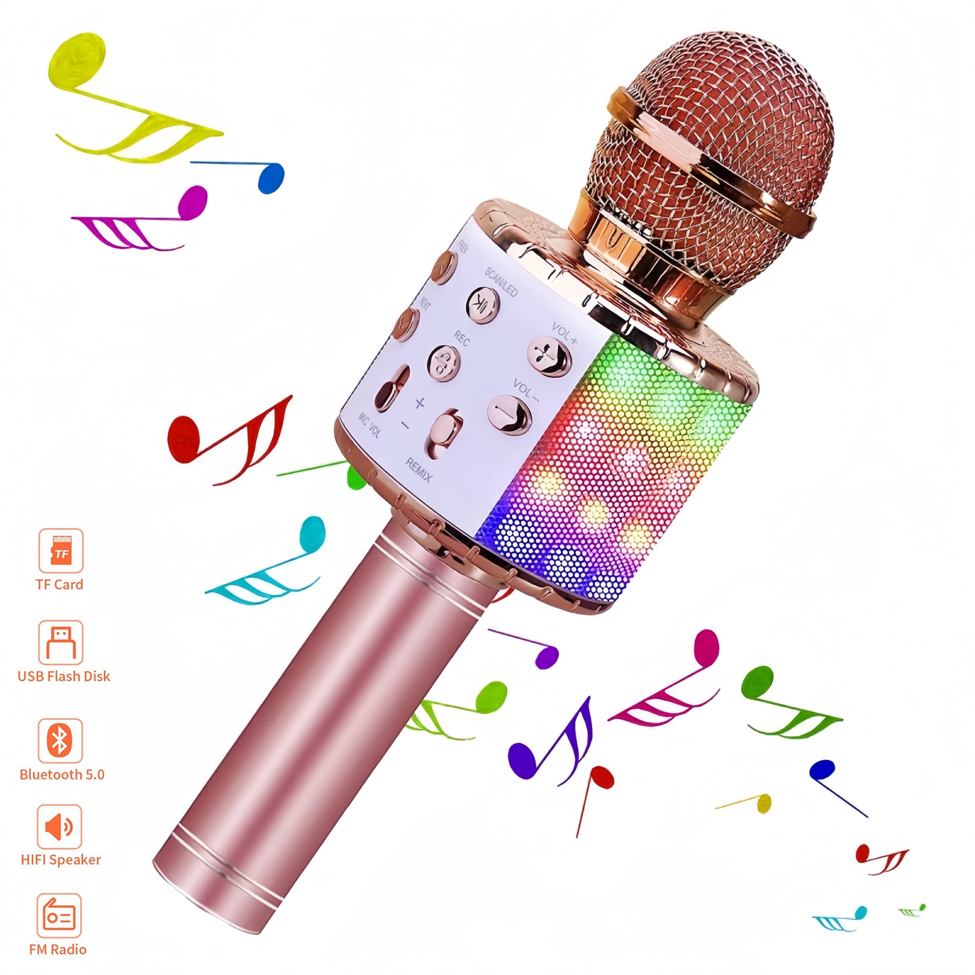 BKSDUEH Kids Microphones for Singing, Portable Karaoke Microphones with ...