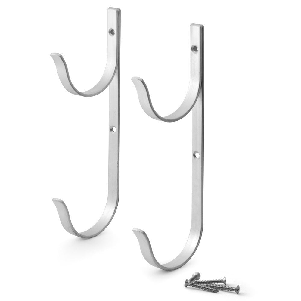 BKSDUEH Pool Pole Hanger Premium 2pc Aluminium Holder Set, Ideal Hooks ...