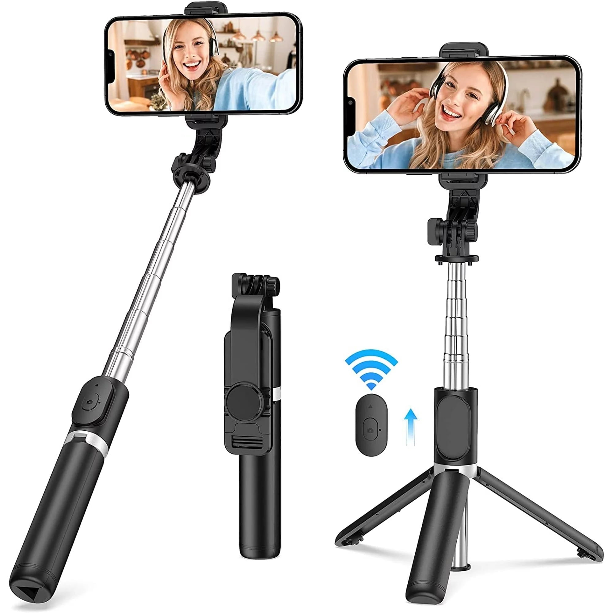 BKSDUEH Selfie Stick, Extendable Selfie Stick Tripod with Wireless ...