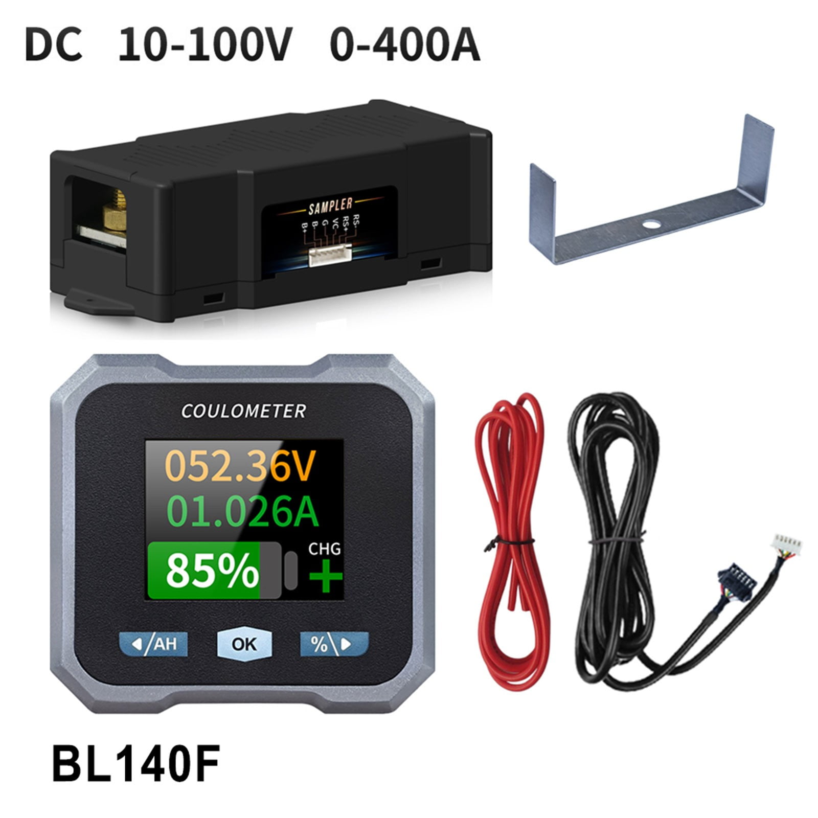 BL140F Battery Monitor with Shunt,400A 10-100V Battery Monitor ...