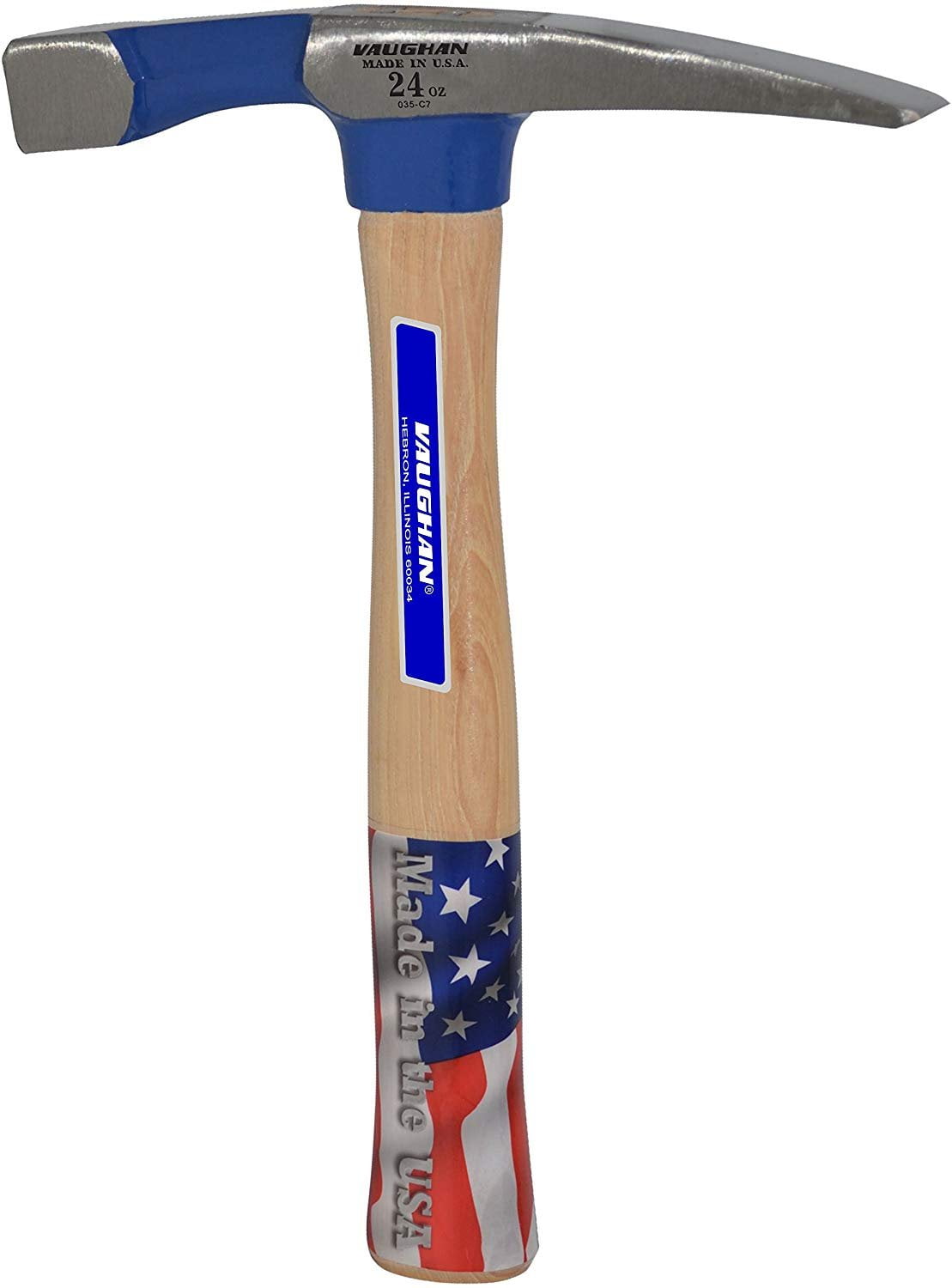 Vaughan & Bushnell BL24 Bricklayers Hammer, 24 oz, High Carbon Steel ...