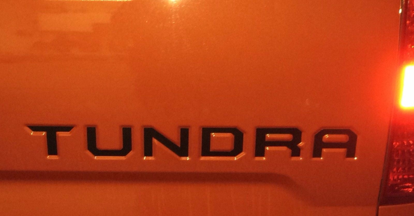 BLACK 14 15 16 Toyota Tundra Tailgate Insert Letters Decal Vinyl ...