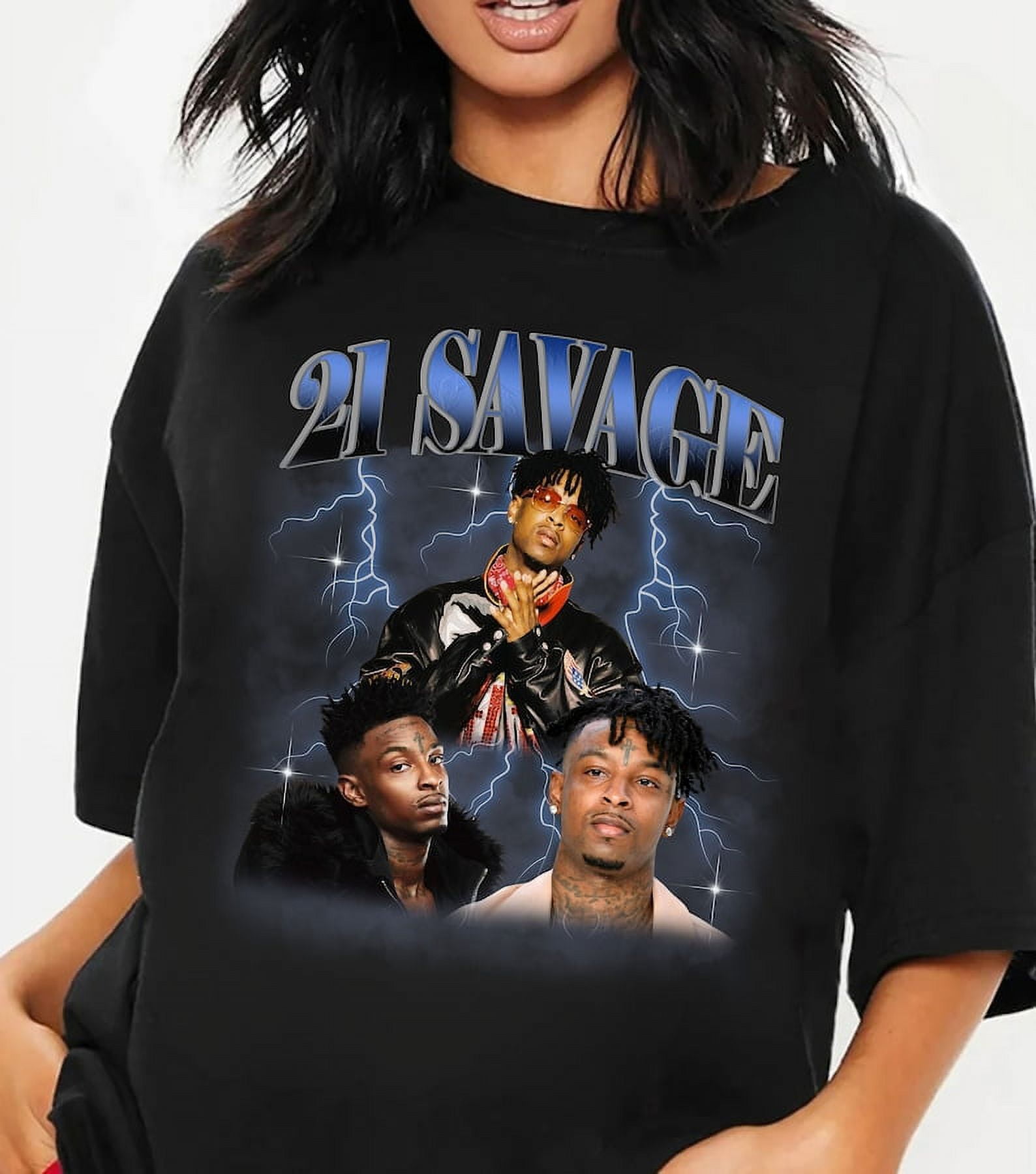 [BLACK] 2024 21 Savage Tour Shirt, American Dream World Tour, Twenty ...