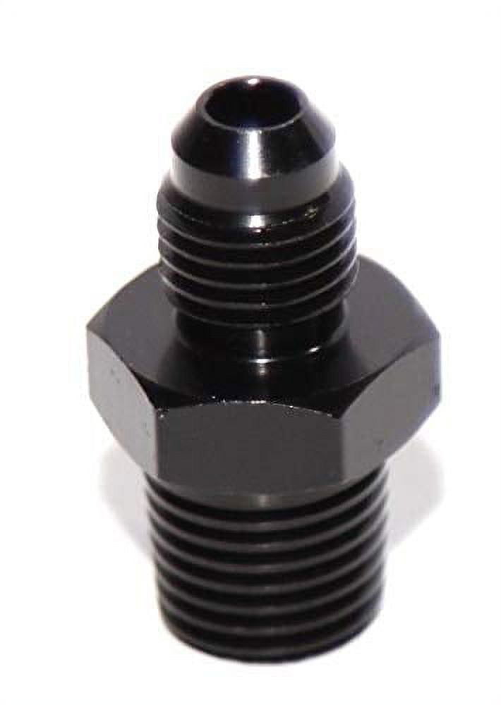 BLACK 4AN AN-4 to 1/8" NPT Male Thread Straight Aluminum Fitting ...
