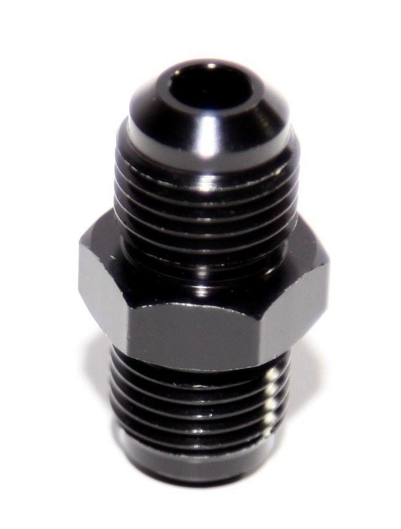 BLACK 6AN AN-6 Male Thread Straight Aluminum Anodized Fitting Adapter ...