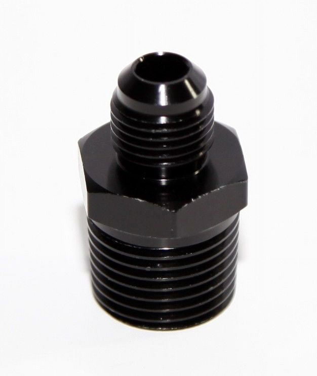 BLACK 6AN AN-6 to 1/2" NPT Male Thread Straight Aluminum Fitting ...