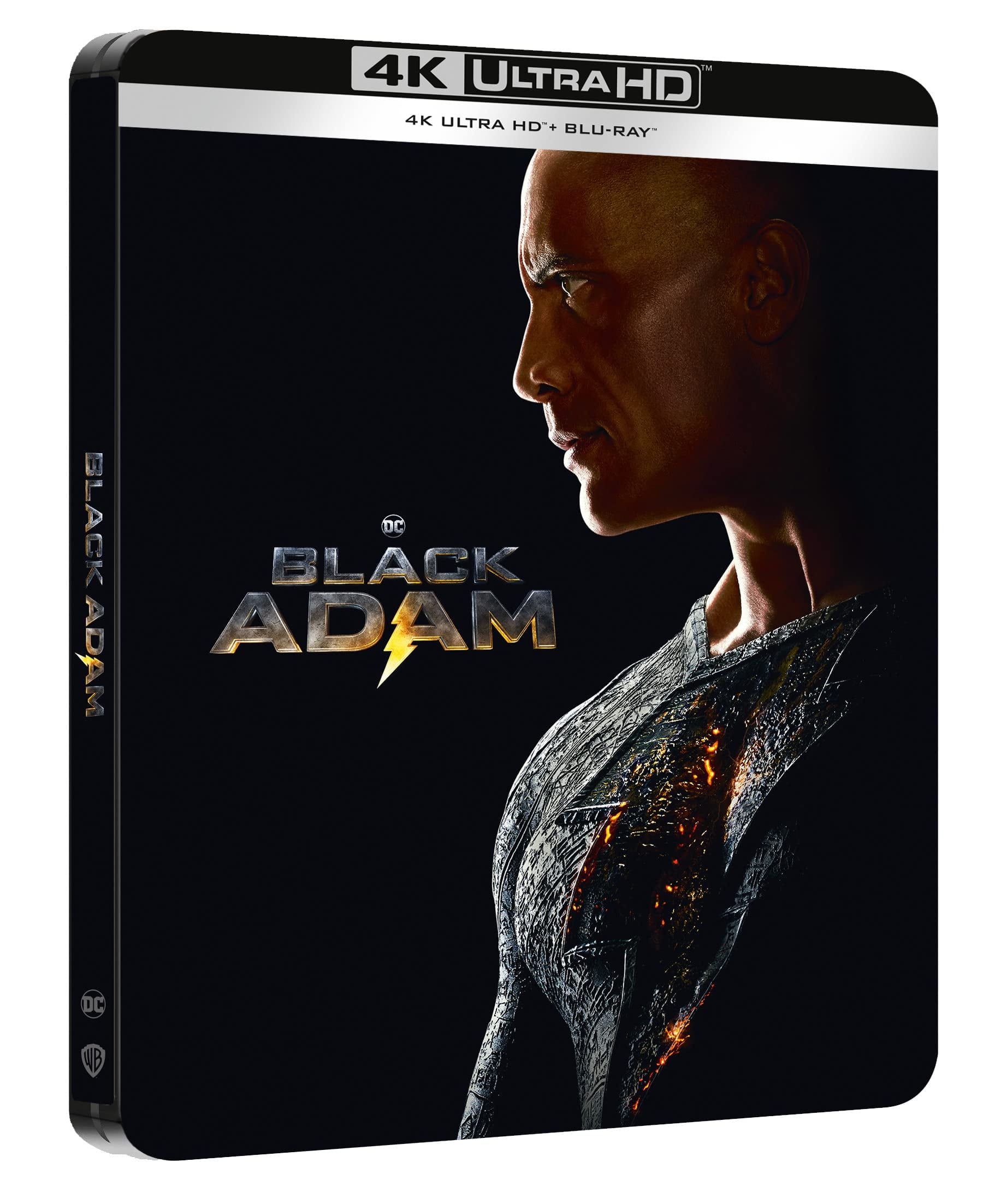 BLACK ADAM Steelbook (4K Ultra HD + Blu-Ray) (4K Ultra HD) Dwayne ...