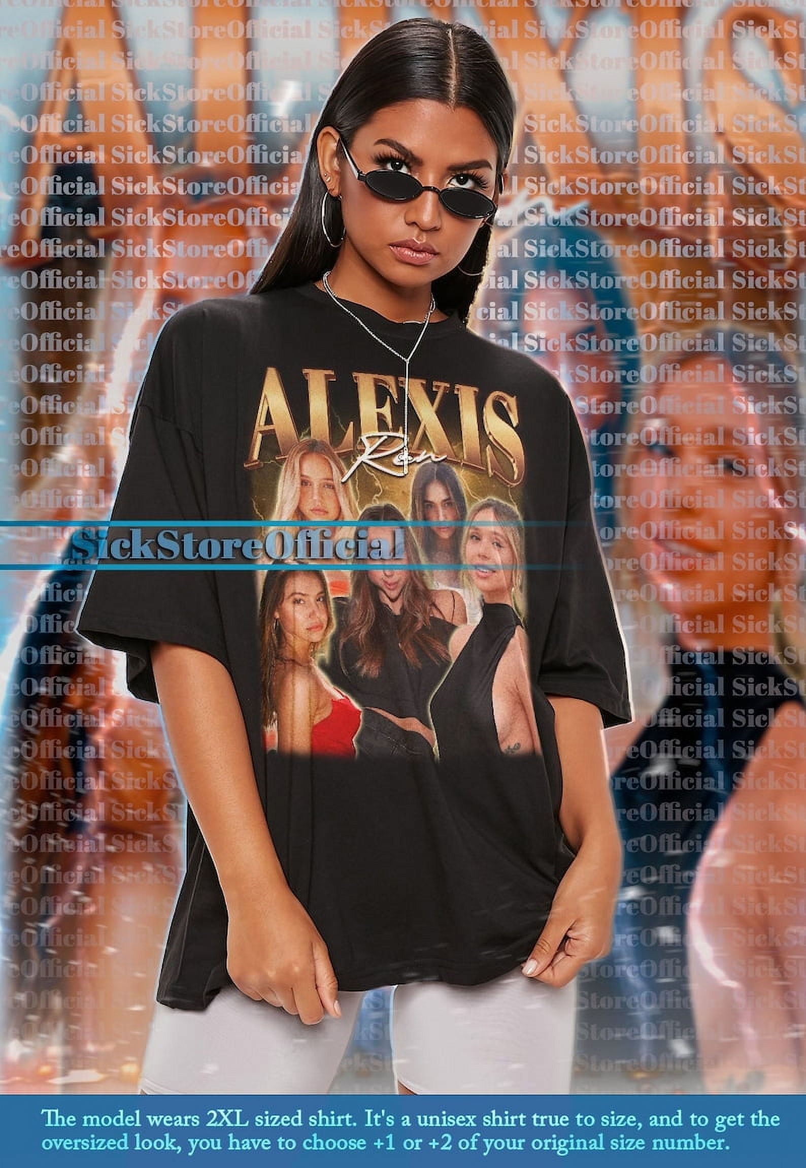 [BLACK] ALEXIS REN Vintage Shirt, Alexis Ren Homage Tshirt, Alexis Ren ...