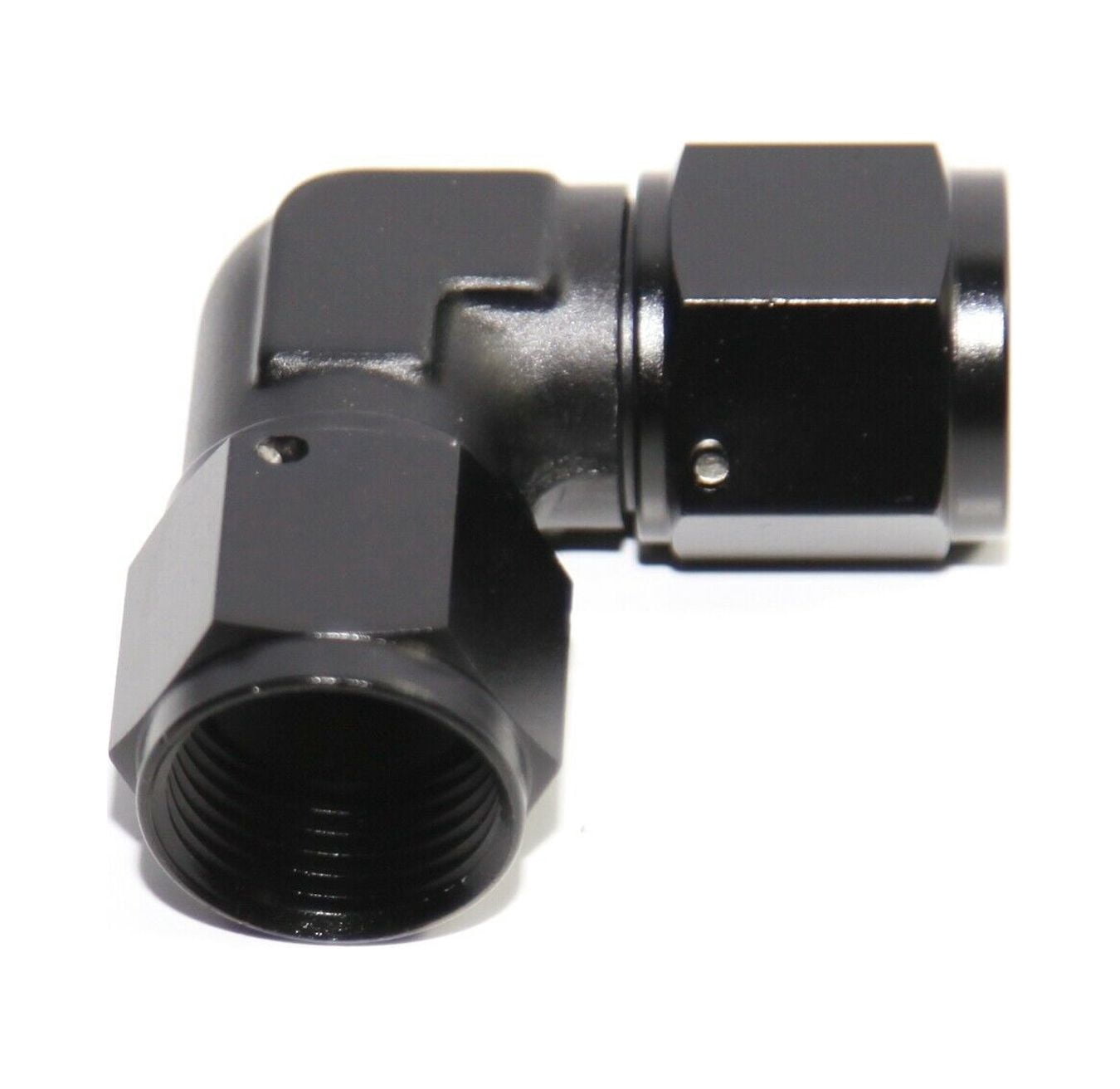 BLACK AN10 Female to 10AN AN-10 Female 90 Degree Flare Swivel Fitting ...