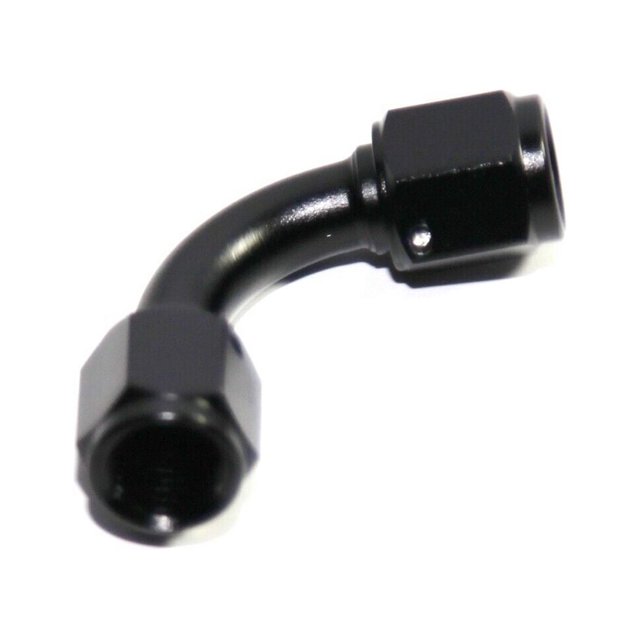 BLACK AN4 Female to 4AN AN-4 Female 90 Degree Flare Swivel Fitting ...