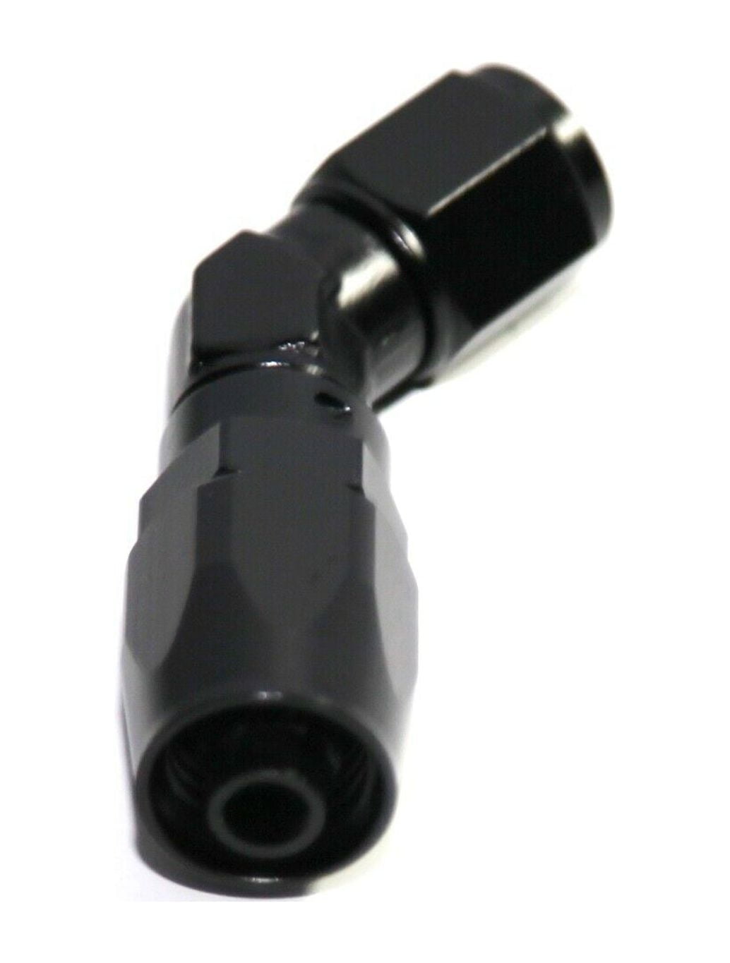 BLACK AN6 6AN AN-6 45Degree Swivel Oil/Fuel Line End Union Elbow ...