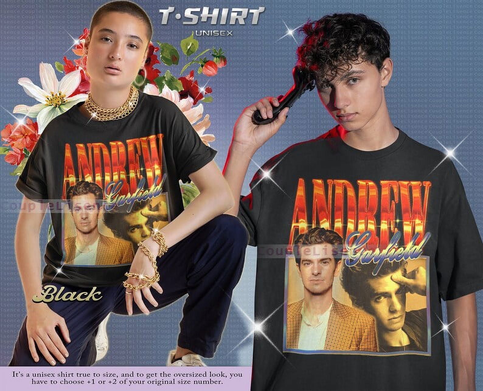 [BLACK] ANDREW GARFIELD Vintage | Andrew Garfield Homage Tshirt ...