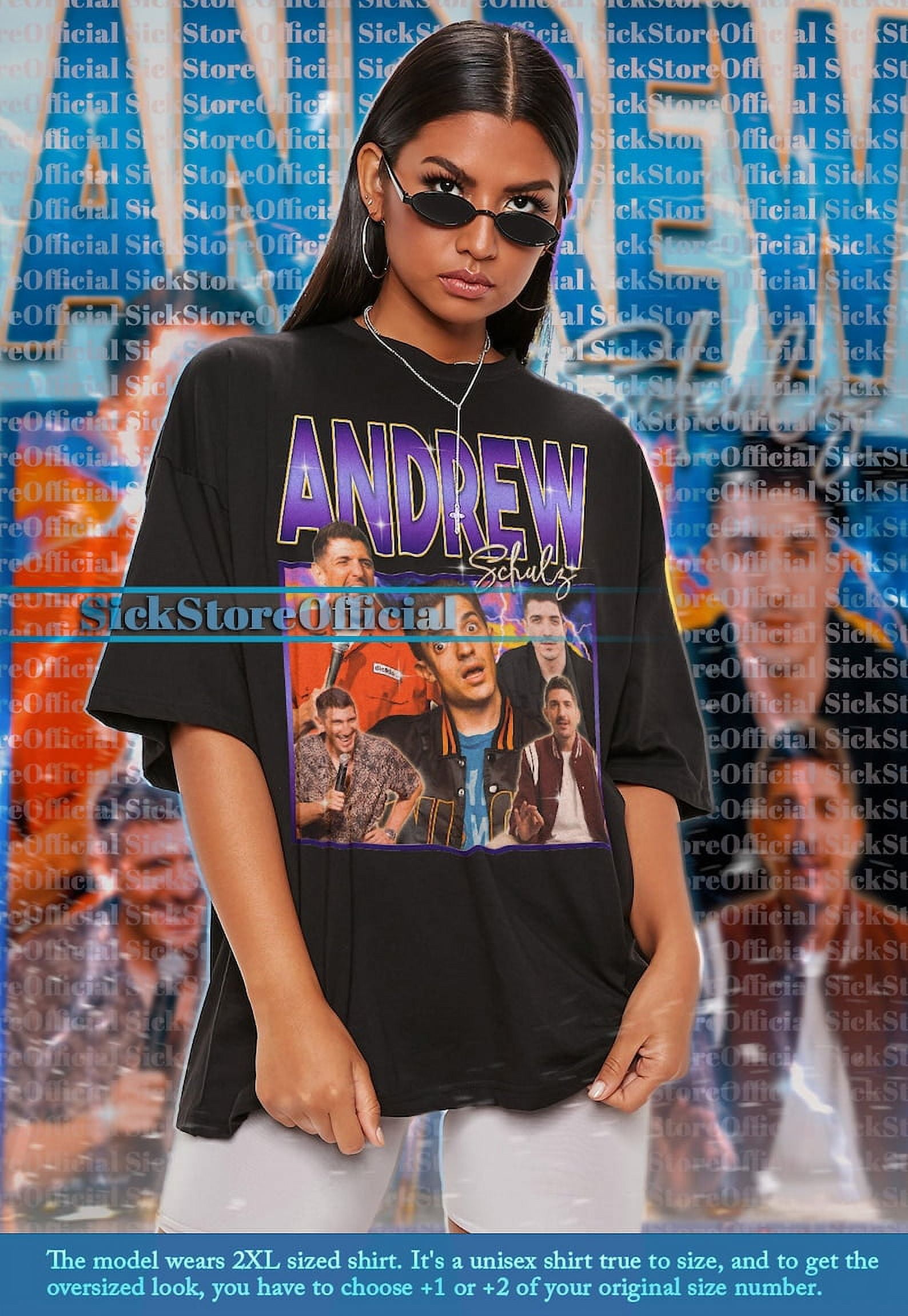 [BLACK] ANDREW SCHULZ Vintage Shirt, Andrew Schulz Homage Tshirt ...