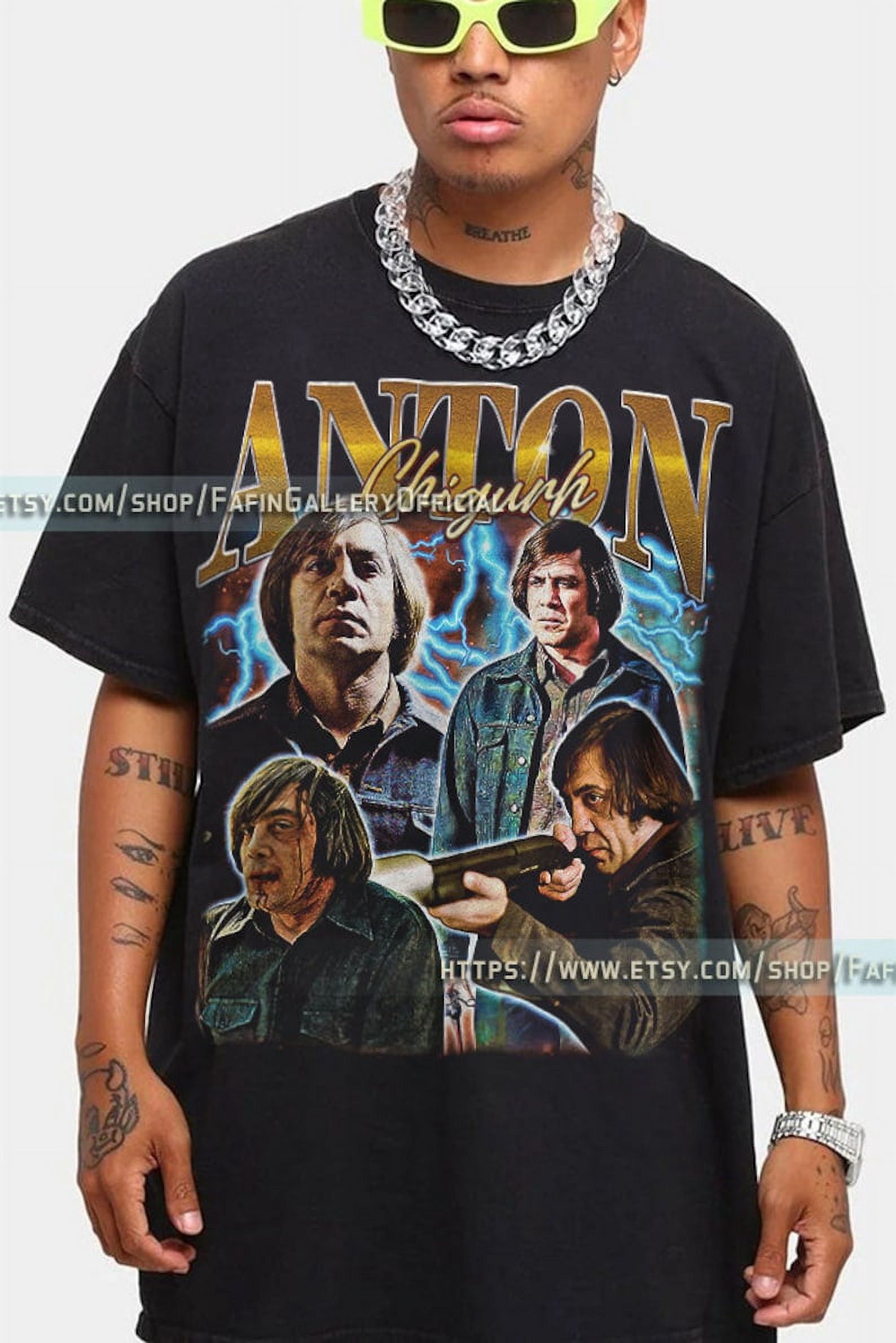 [BLACK] ANTON CHIGURH Shirts, No Country for Old Mennn T-Shirt Anton ...