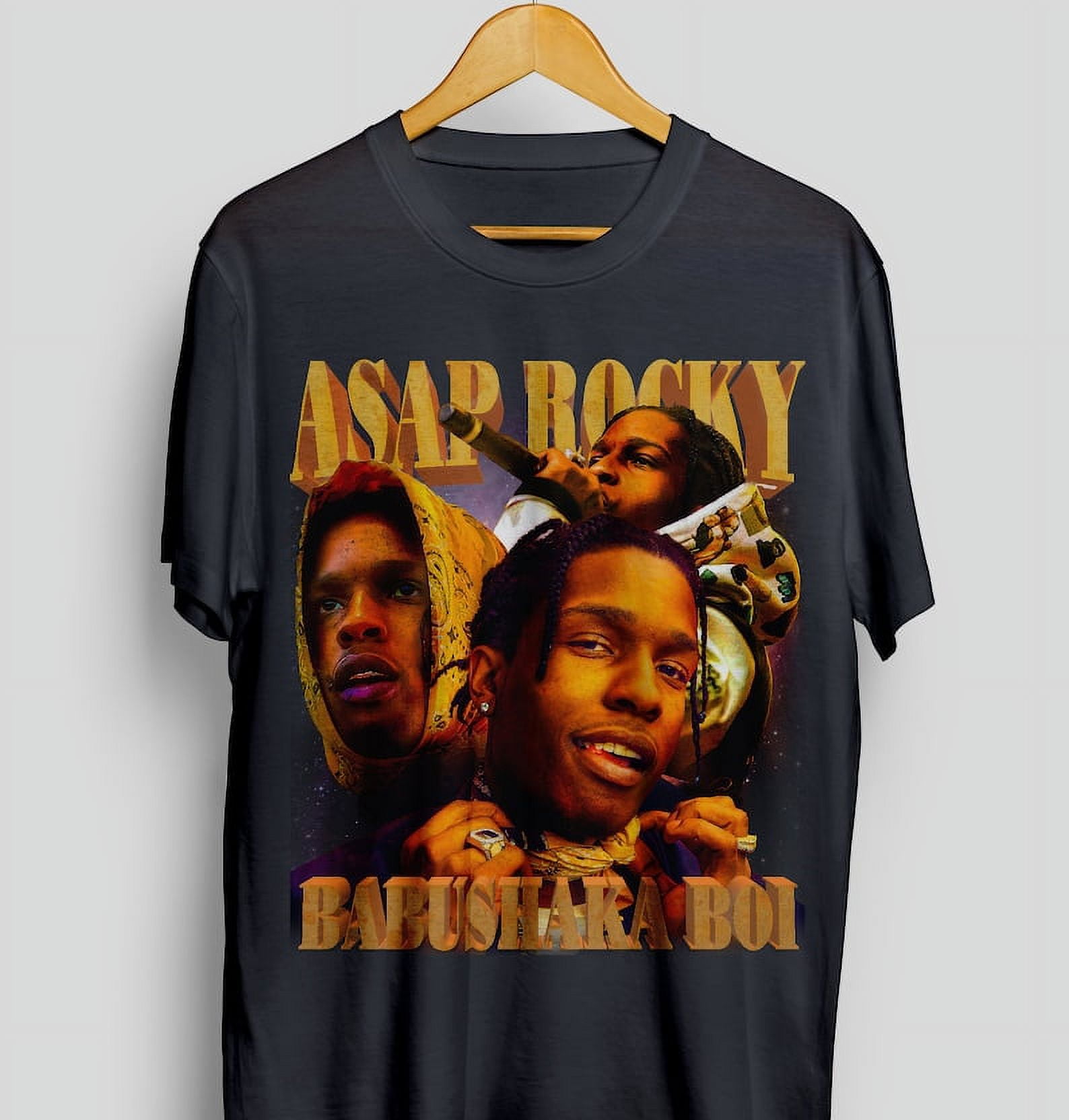 [BLACK] ASAP Rocky Shirt Throwback Tee, T-shirt | Rap tee, Streetwear ...