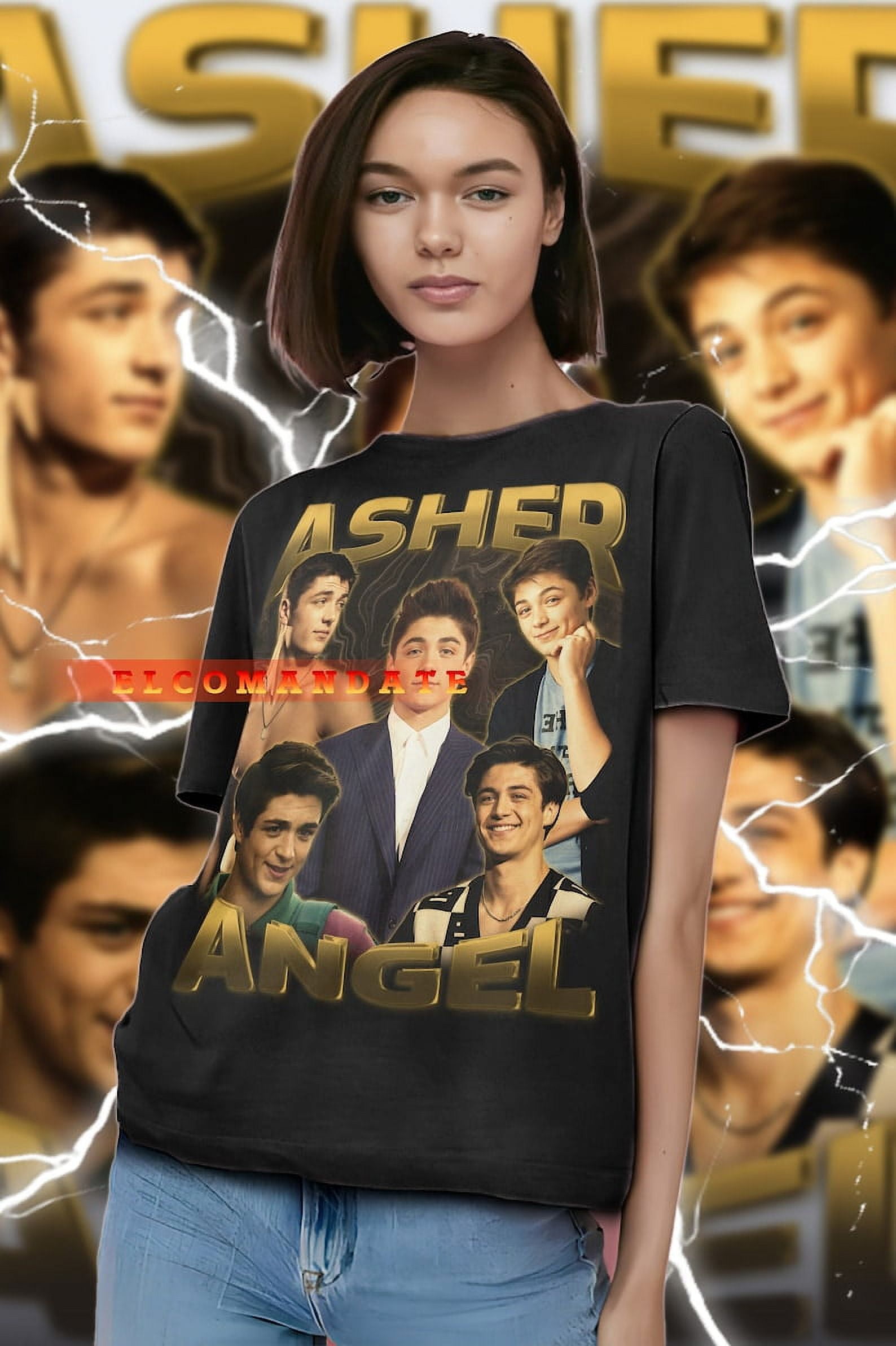 [BLACK] ASHER ANGEL Vintage Shirt, Asher Angel Homage Tshirt, Asher ...