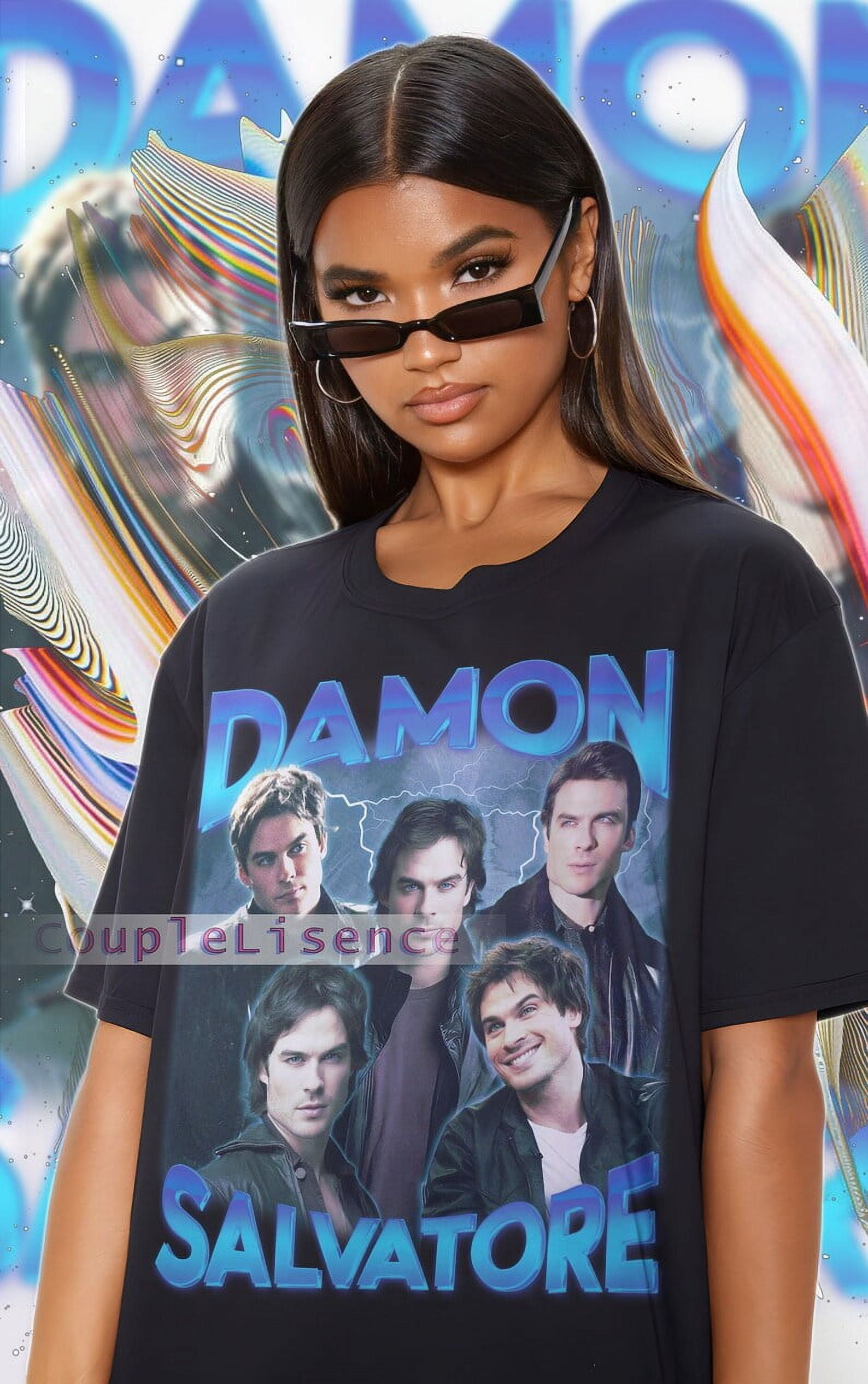 [BLACK] Actor DAMON SALVATORE Vintage Shirt | Damon Salvatore Homage ...