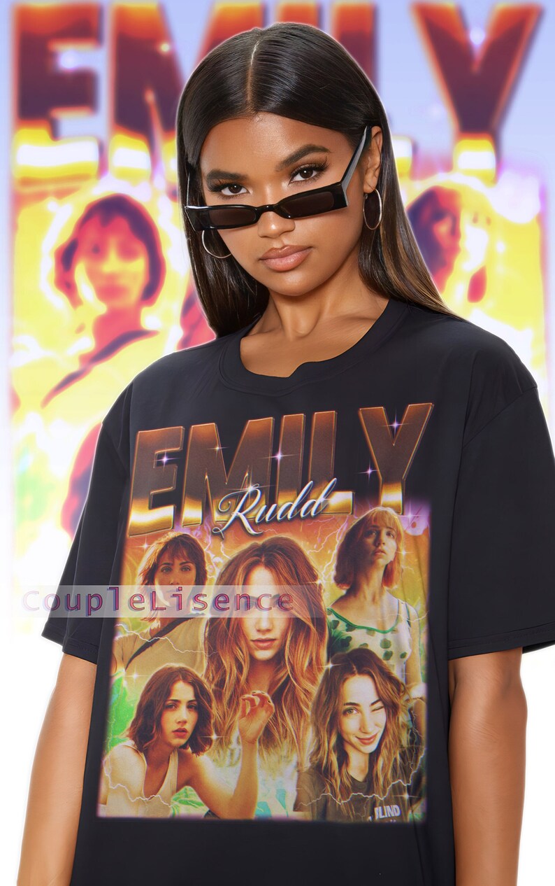[BLACK] Actress EMILY RUDD Vintage Shirt | Emily Rudd Homage Fan Tees ...