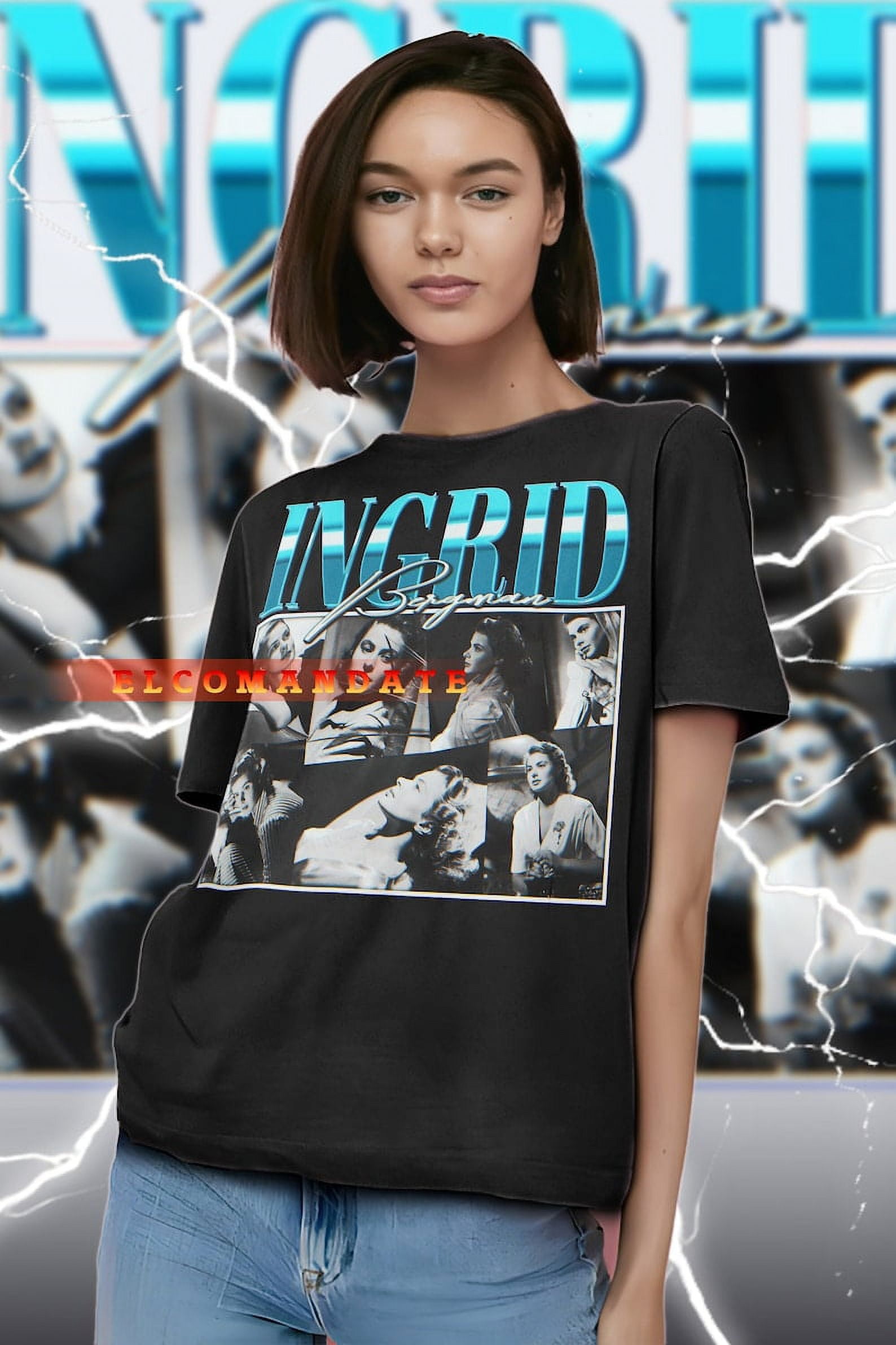 [BLACK] Actress INGRID BERGMAN Vintage Shirt, Ingrid Bergman Homage ...