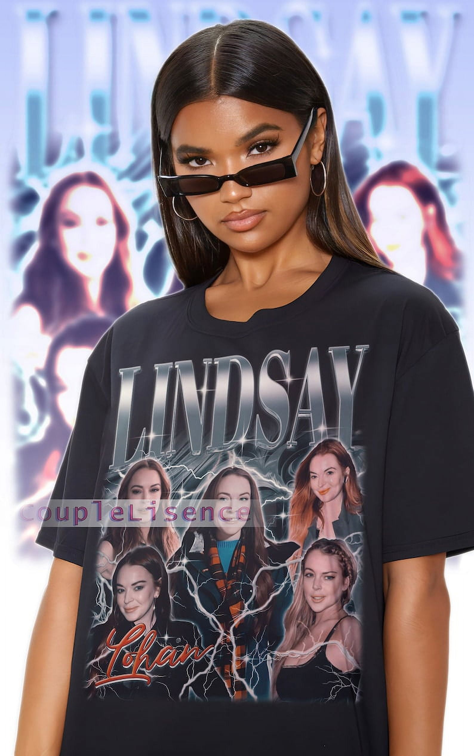 [BLACK] Actress LINDSAY LOHAN Vintage | Lindsay Lohan Fan Tees ...