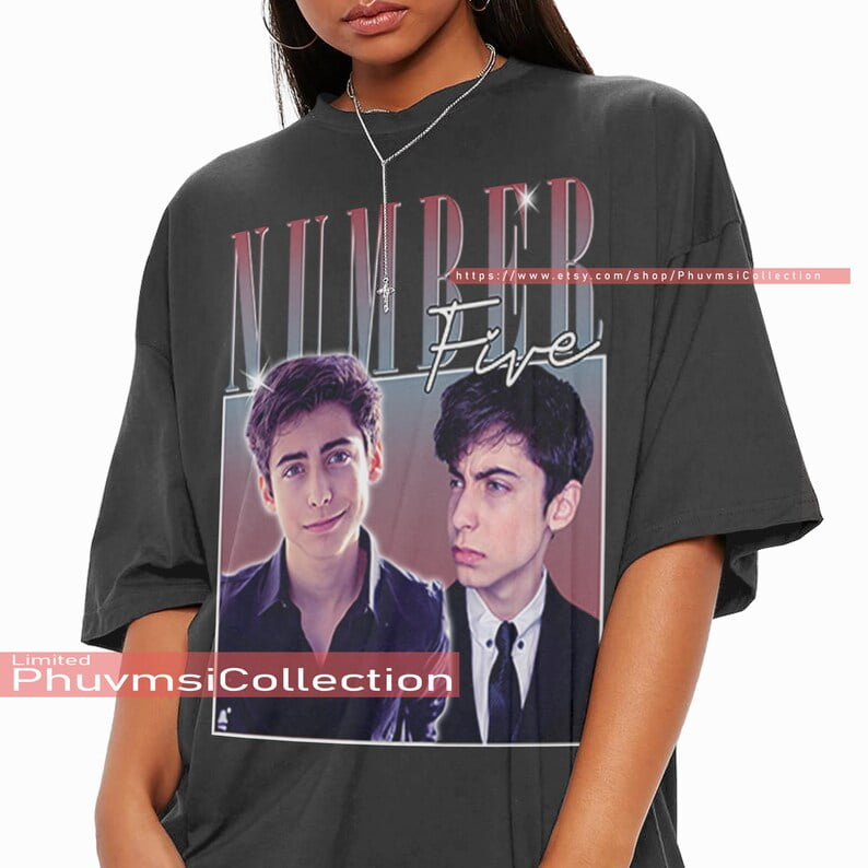 [BLACK] Aidan Gallagher shirt Actor Movie Classic retro 90s Graphic tee ...
