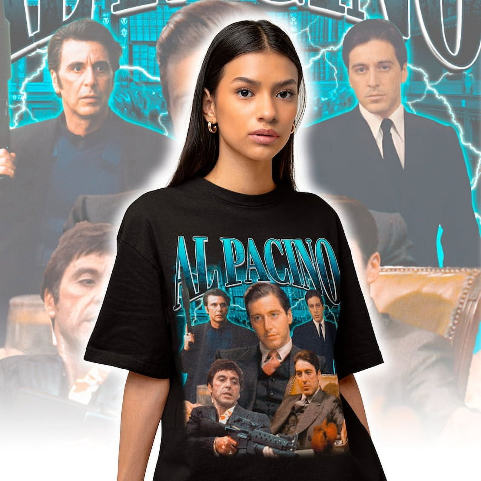 [BLACK] Al Pacino Retro Tee - Al Pacino - Classic Movie Tee - Al Pacino ...