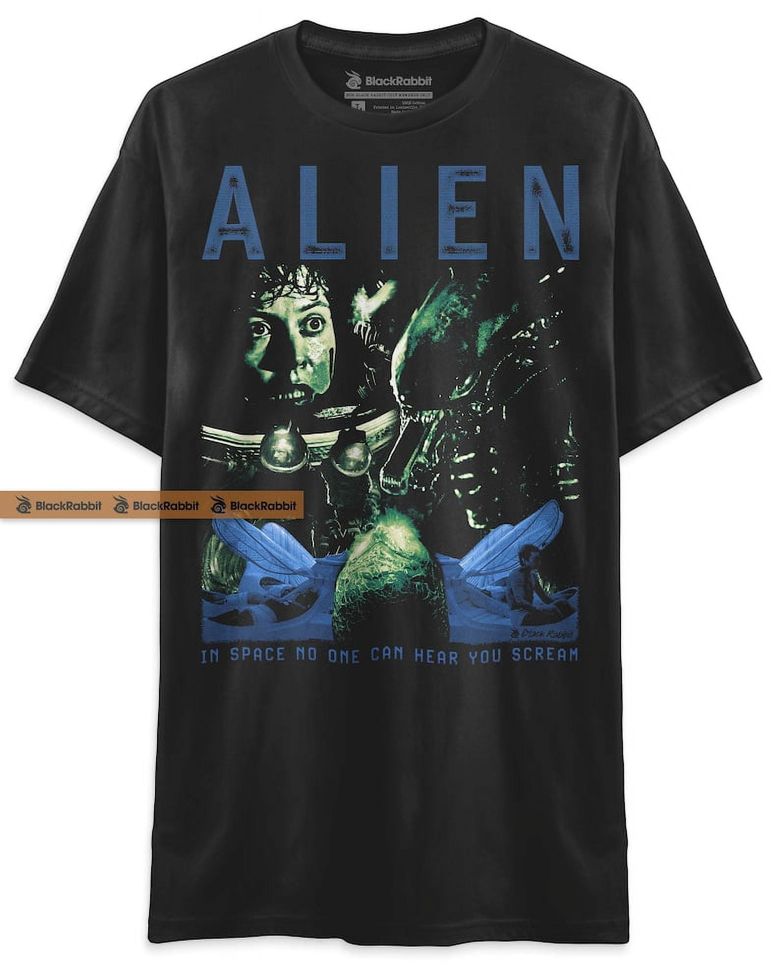 [BLACK] Alien In Space No Once Can Hear You Scream 1979 Retro Sci-Fi ...
