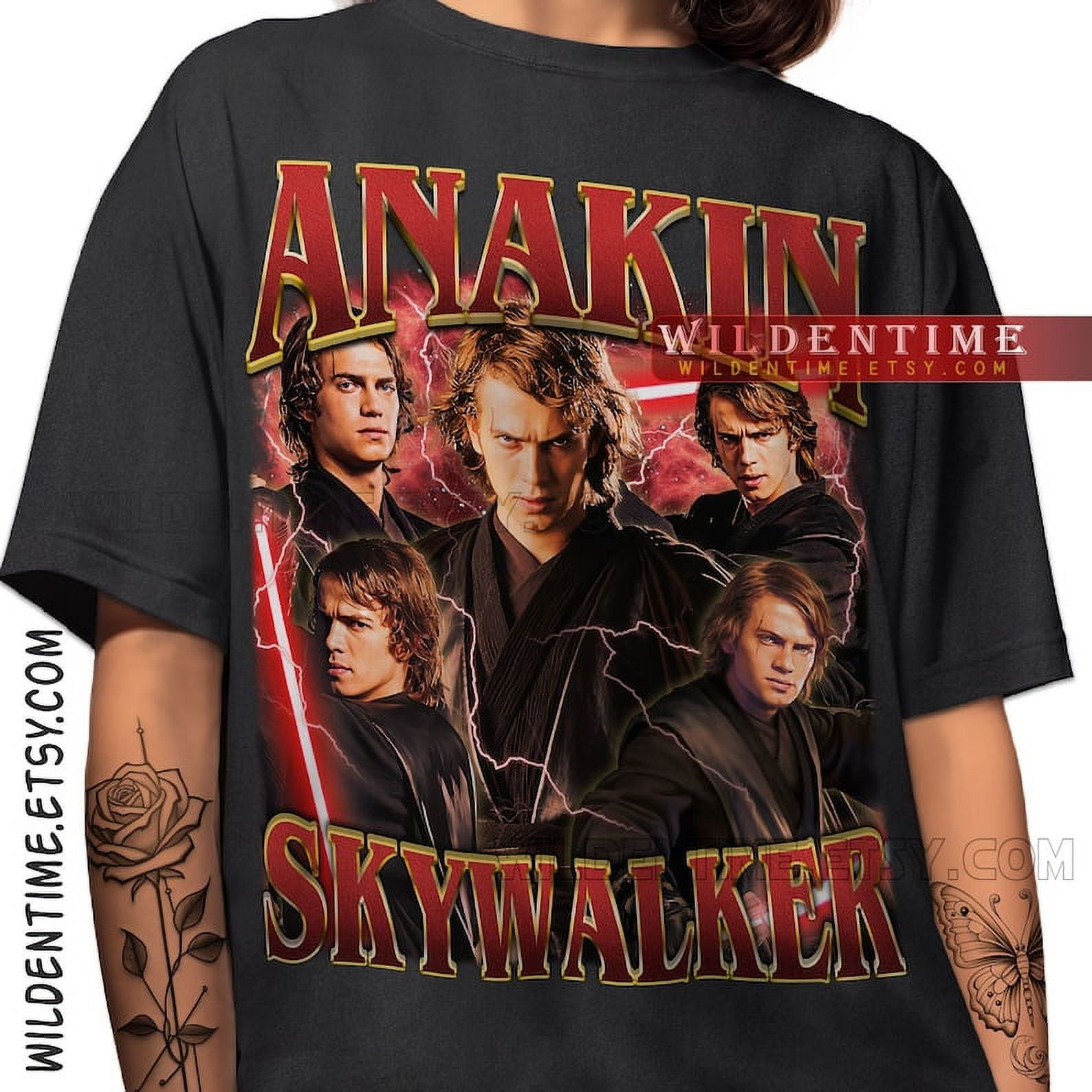 [BLACK] Anakin Skywalker Shirt, Anakin Skywalker Vintage 90' Shirt, Anakin Skywalker Retro 90's ...