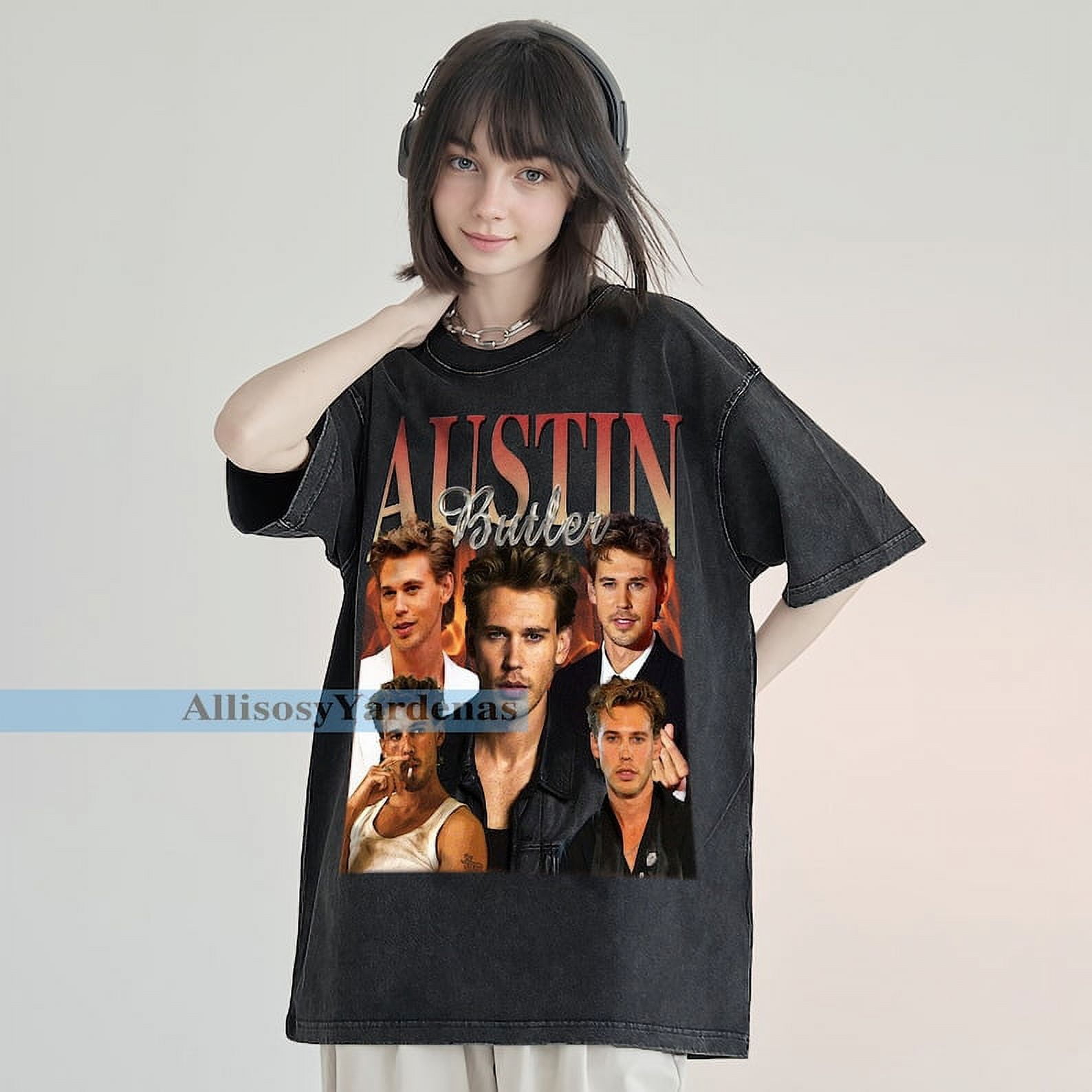 [BLACK] Austin Butler Vintage T-Shirt - Walmart.com
