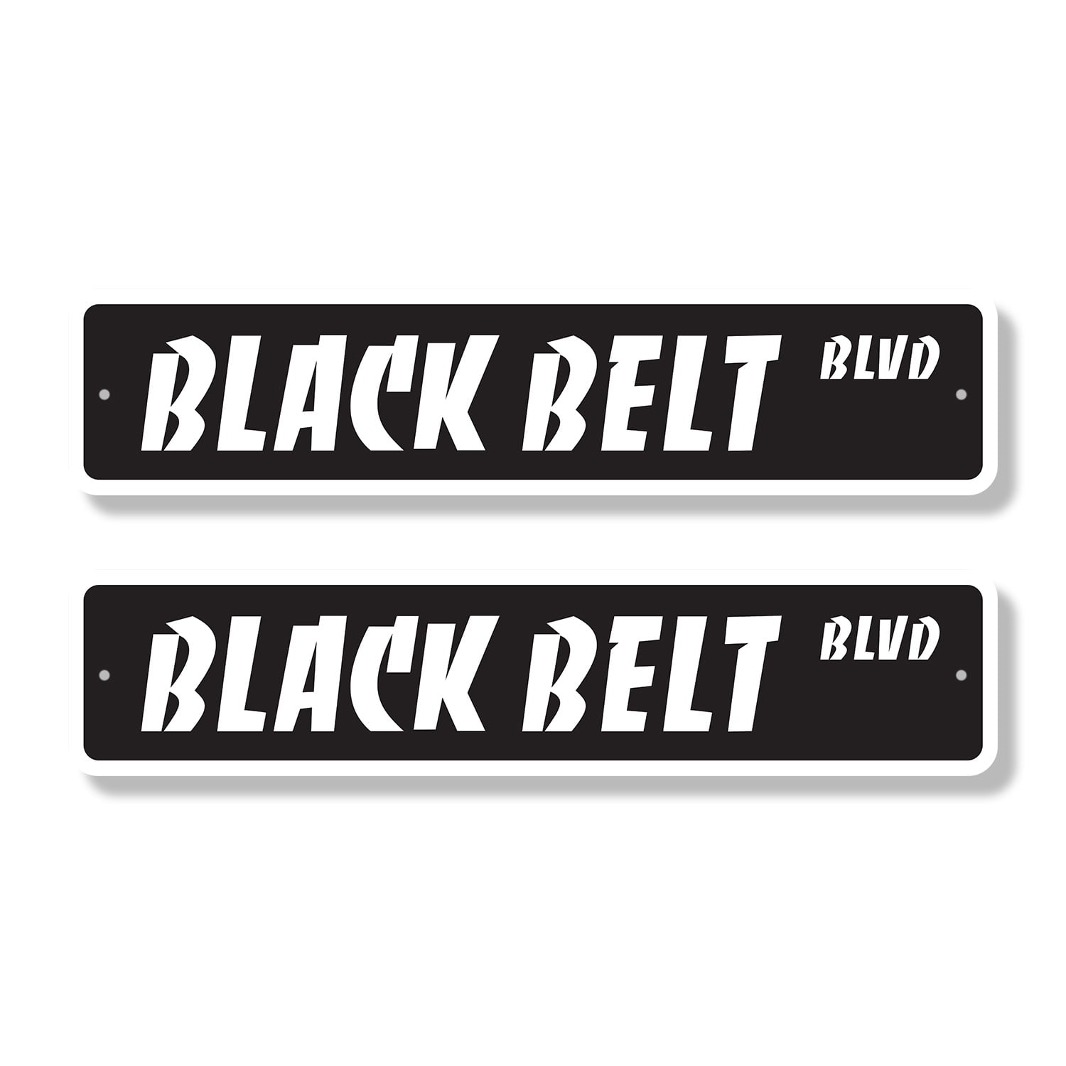 BLACK BELT Classic Street Sign (2 Pack) karate tae kwon do martial Road ...