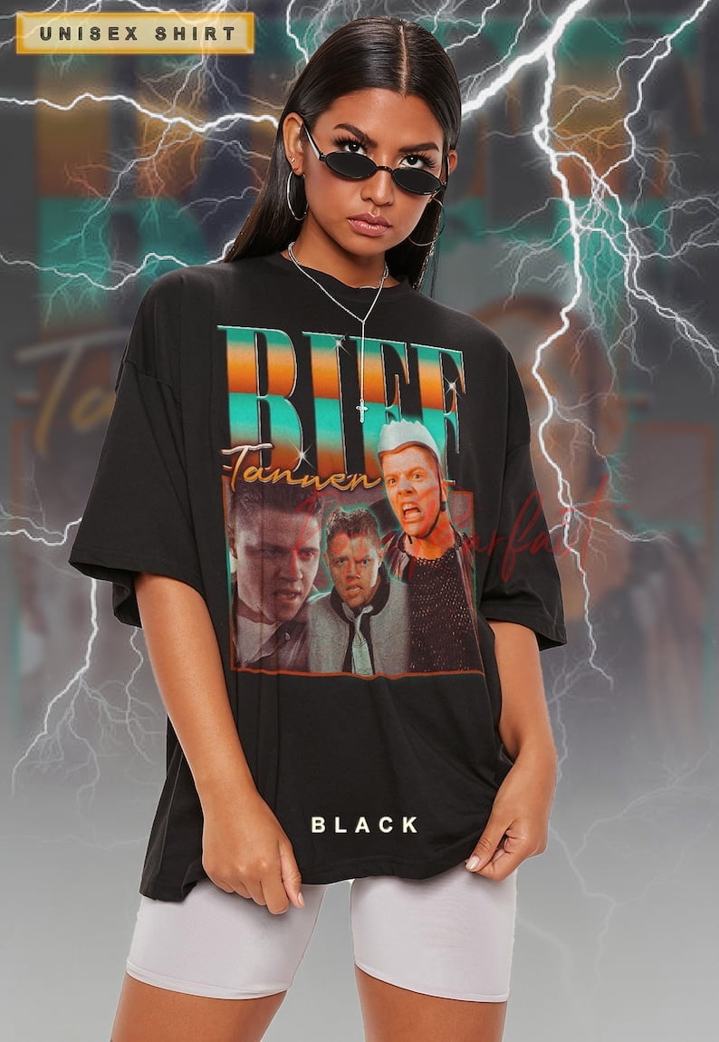 [BLACK] BIFF TANNEN Retro T-shirt - Biff Tannen Homage Tees, Biff Tannen Clothing, x F. Wilson ...