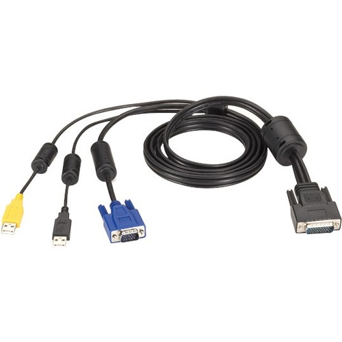 BLACK BOX EHNSECURE3-0012, KVM SWITCH CABLE - VGA, USB, CAC USB TO HD26 ...